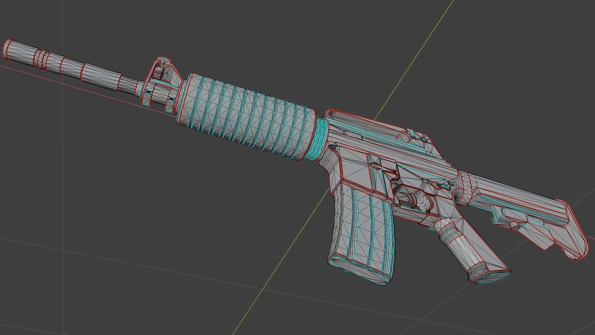 3D model M4A1 assault rifle VR / AR / low-poly | CGTrader