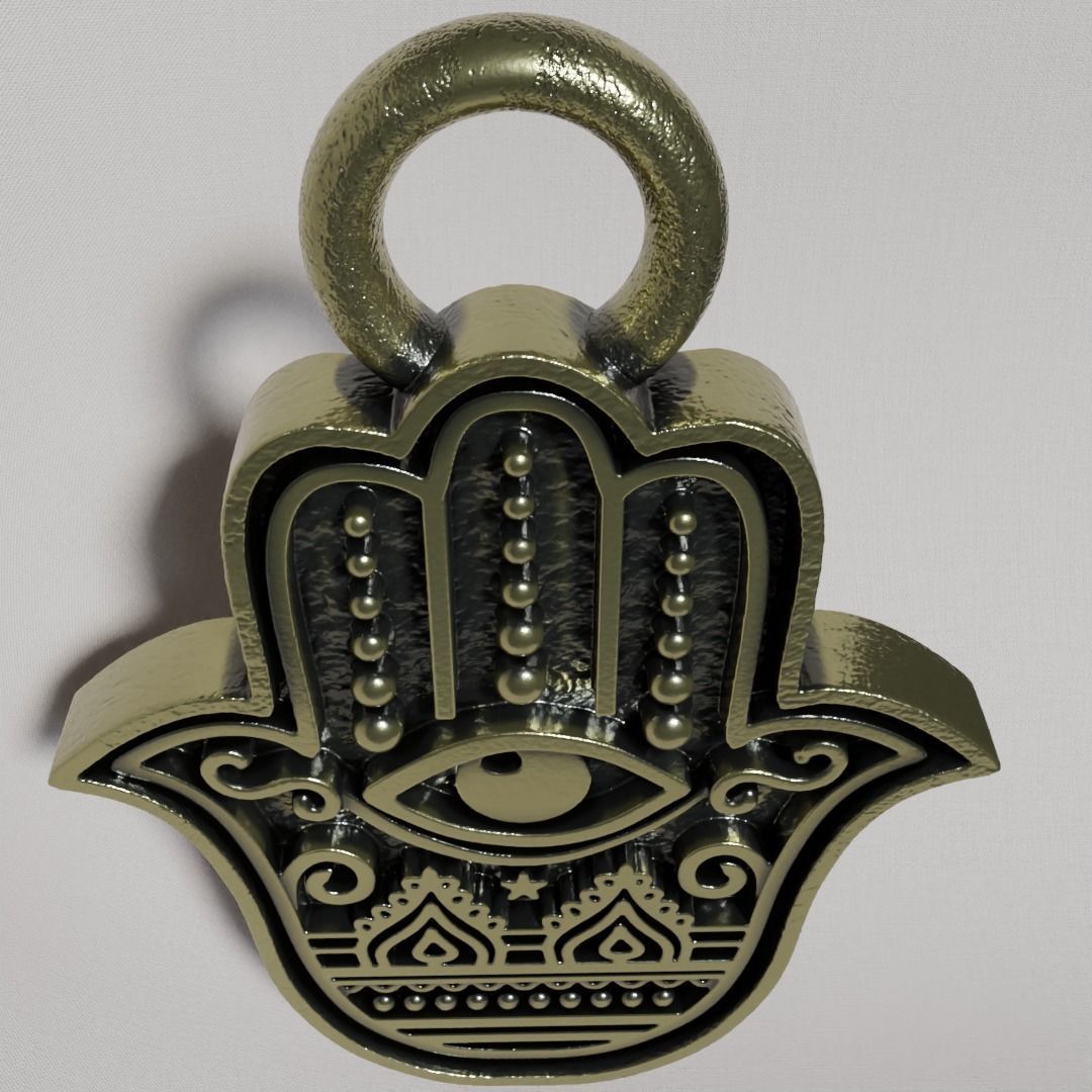 Fatima hand charm 3D model 3D printable | CGTrader