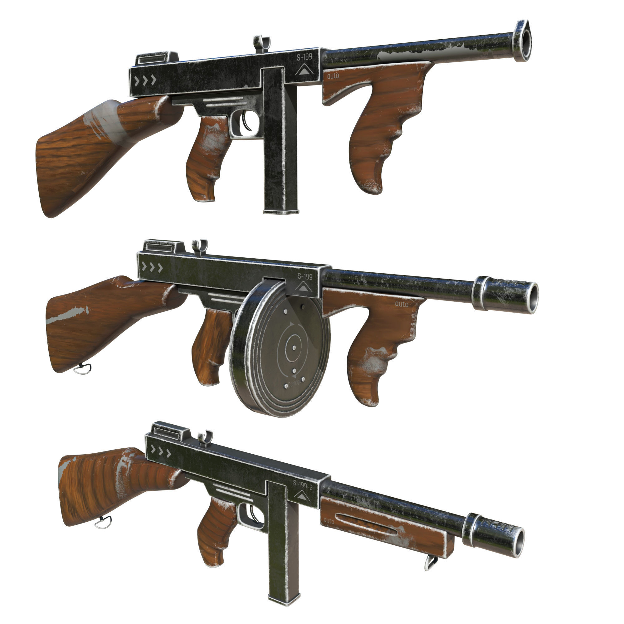 gun vintage rifle 3D model | CGTrader