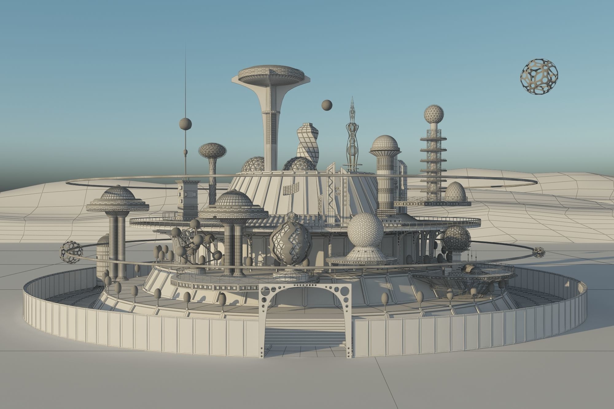 fantastic cosmic construction 3D model | CGTrader