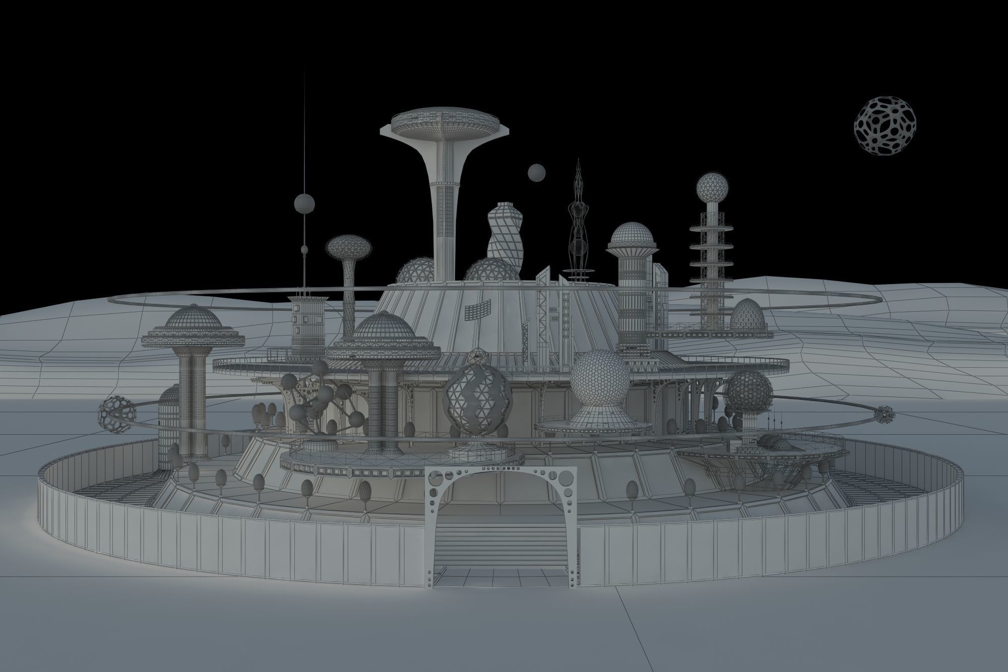 fantastic cosmic construction 3D model | CGTrader