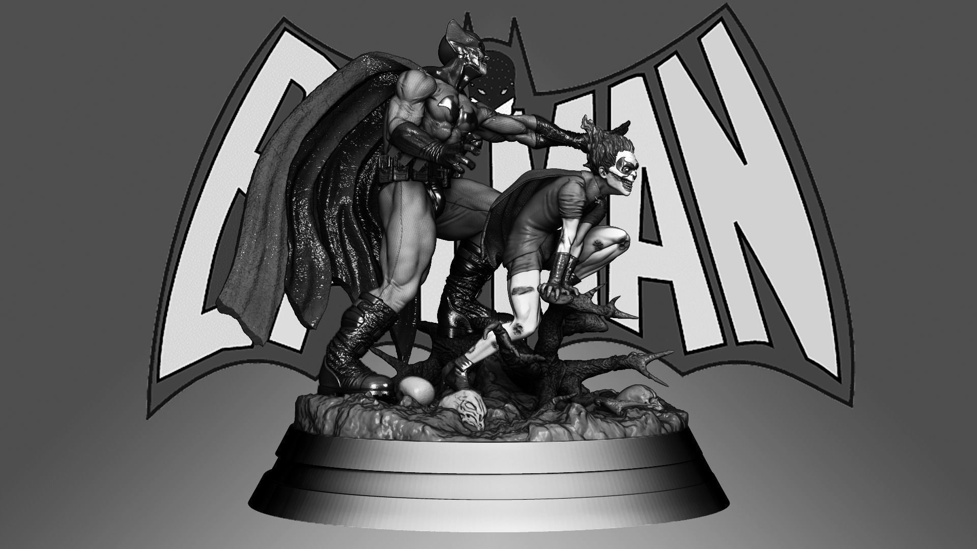 batman and robin zombie 3D model 3D printable | CGTrader