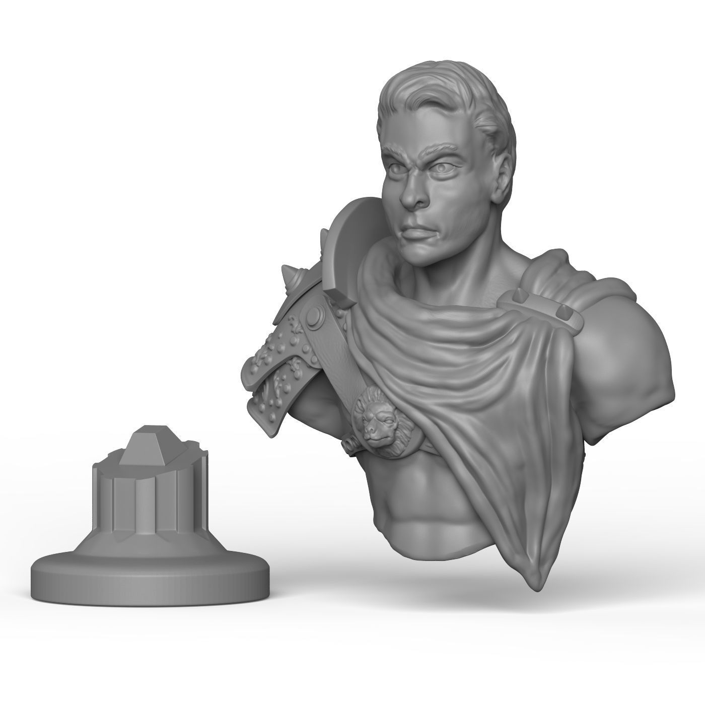 Print Ready Male Warrior Statue 3D model 3D printable | CGTrader