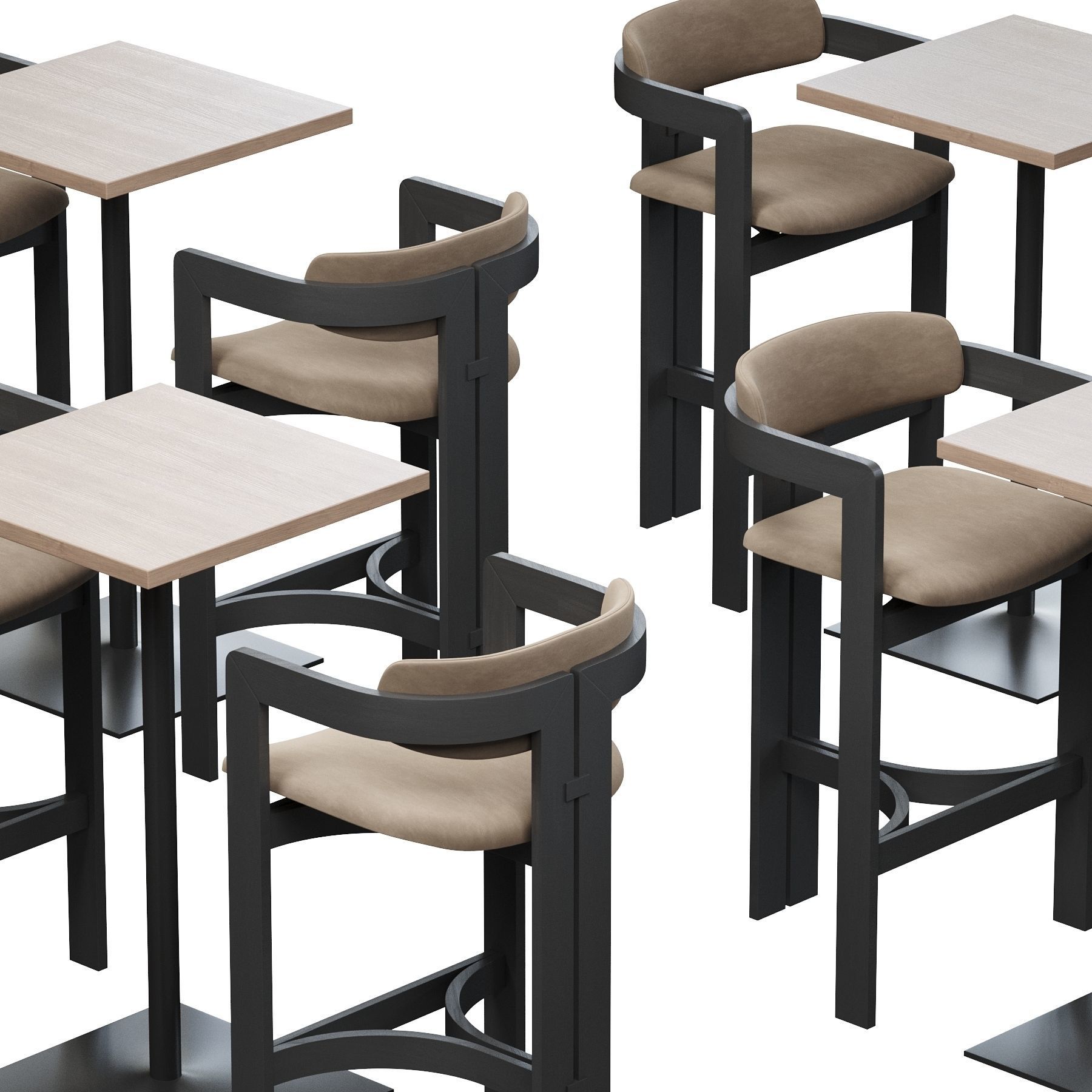 Gallotti Radice 0419 and Bar Tables Industrial 3D model | CGTrader