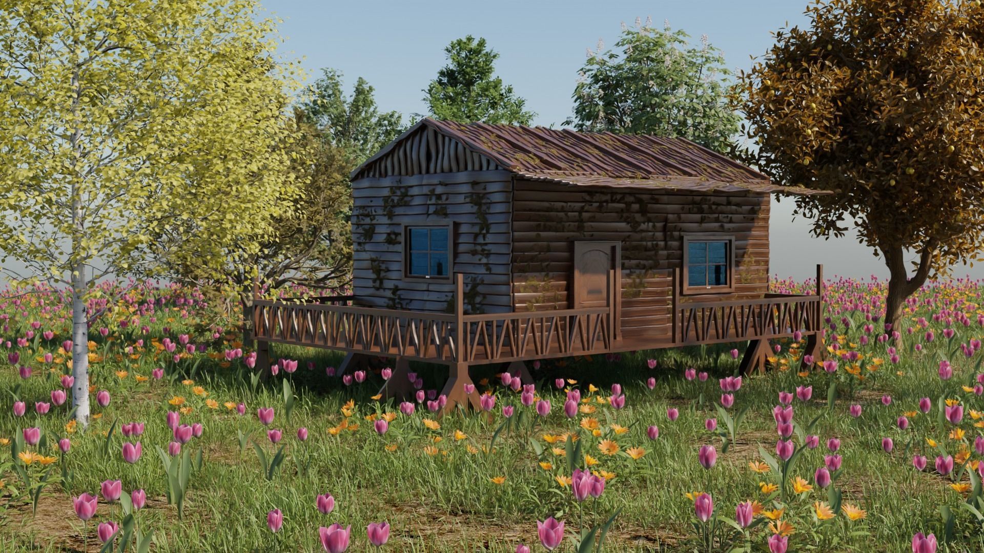 3d realistic house scene model free 3D model | CGTrader