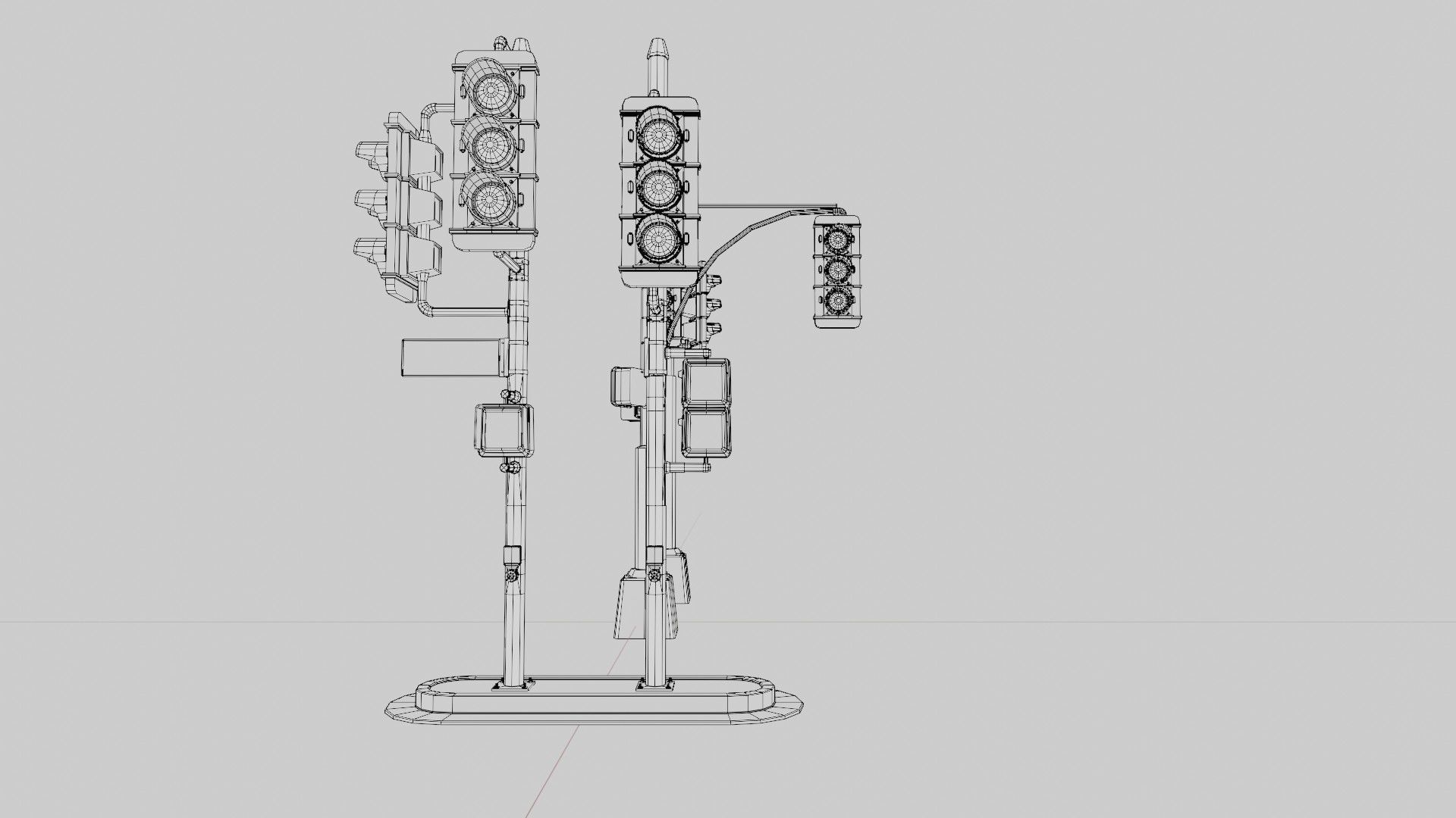 3D model traffic lights with 4k pbr texture clean and dirty textures VR ...