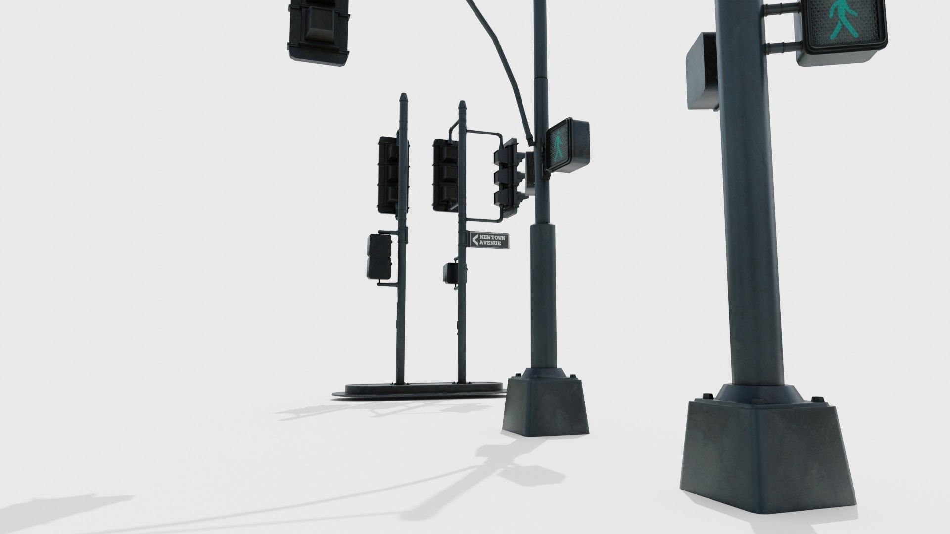 3D model traffic lights with 4k pbr texture clean and dirty textures VR ...