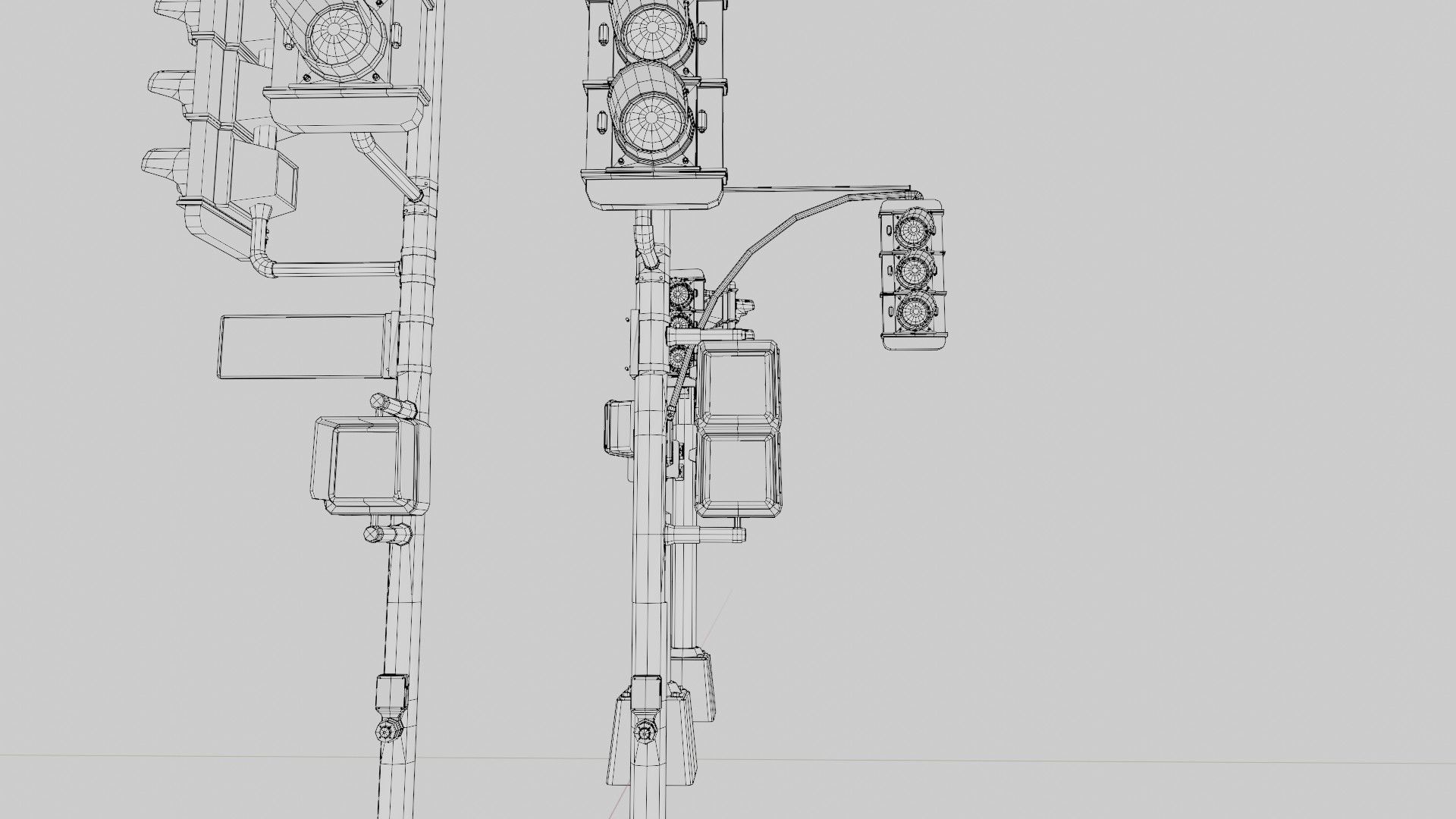 3D model traffic lights with 4k pbr texture clean and dirty textures VR ...