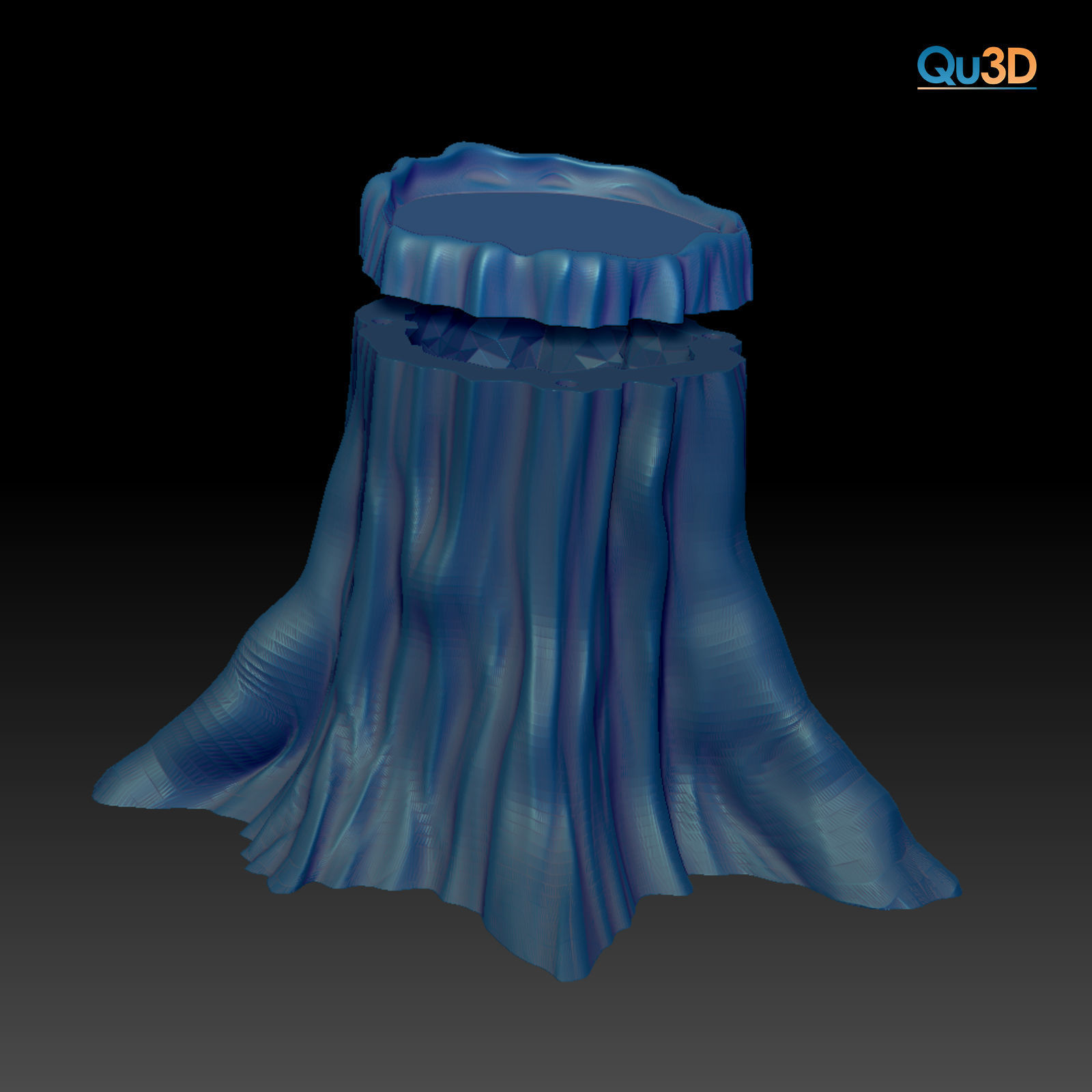 Beautiful decorative tree trunk-3D print model highpoly 3D model 3D ...