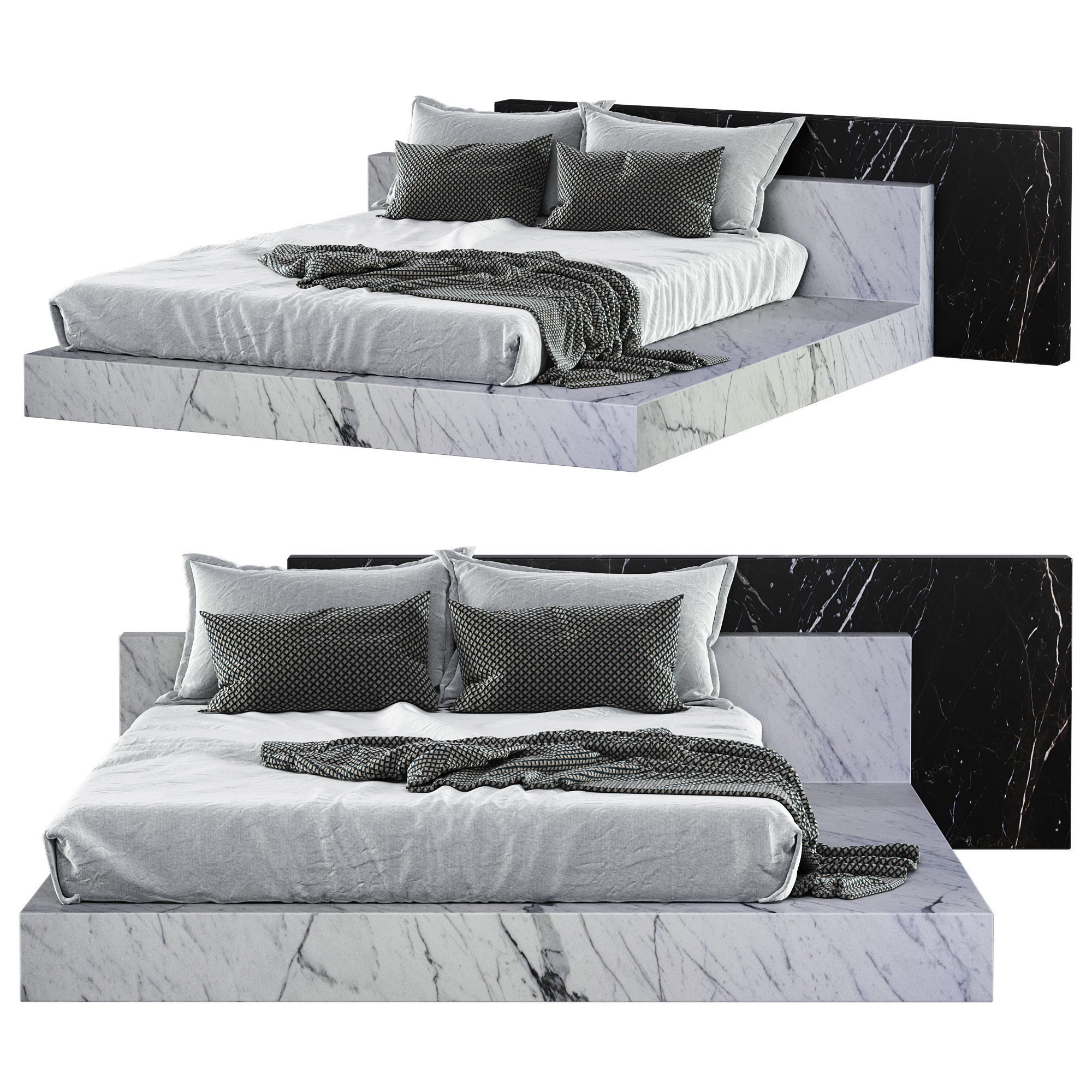 Bed FranchiUmbertoMarmi VOLO 3D model | CGTrader