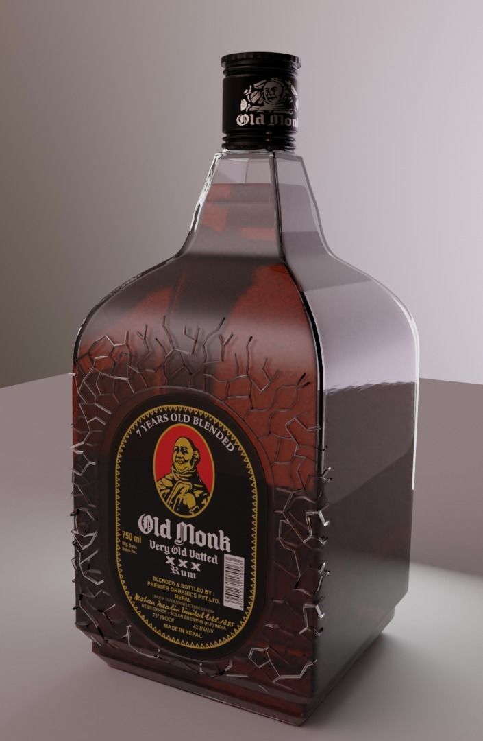 Old Monk free 3D model | CGTrader