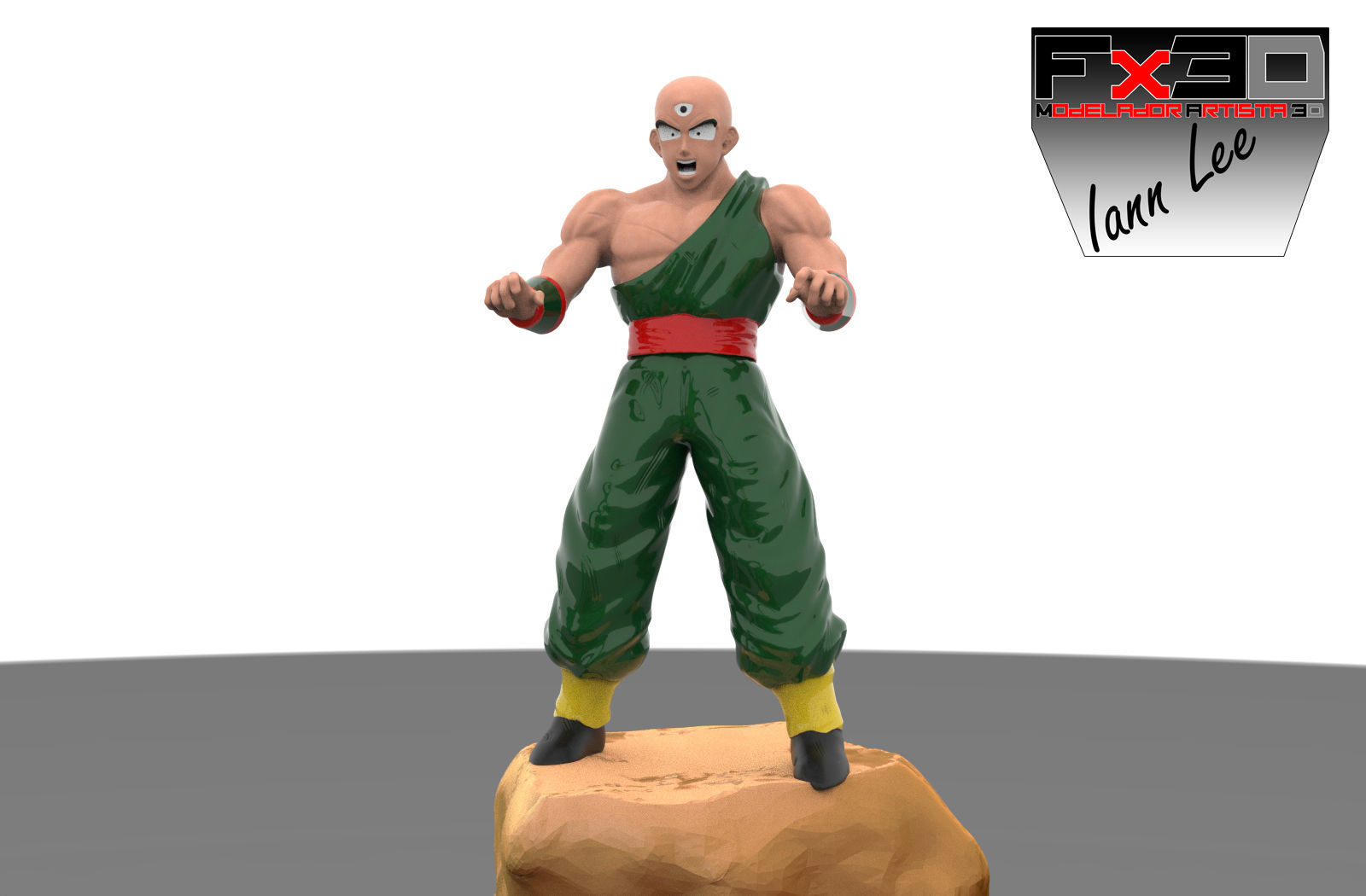 CELL VS ANDROIDE 17 Y 16 TENSHINHAN DRAGON BALL Z 3D PRINT MODEL 3D ...