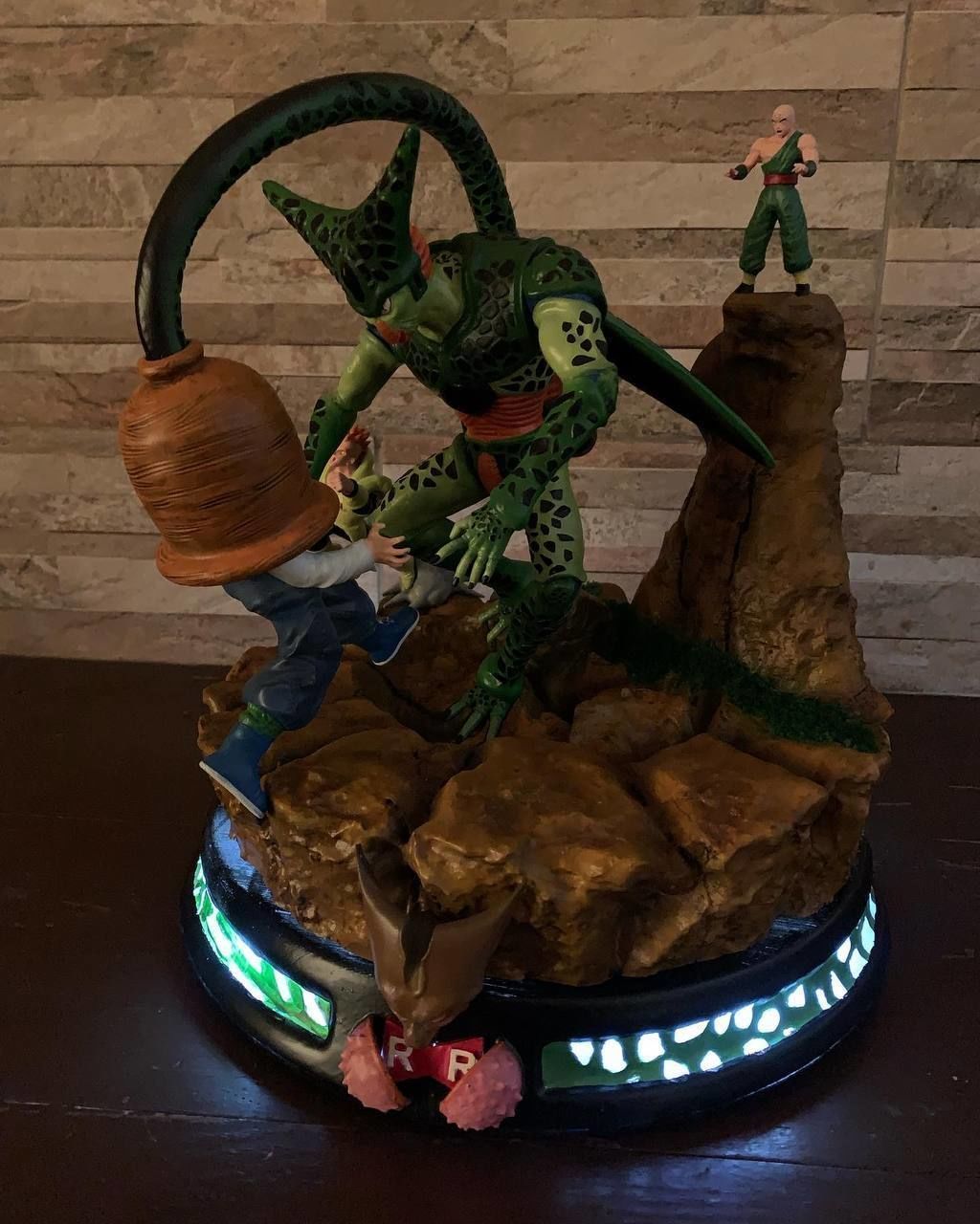 CELL VS ANDROIDE 17 Y 16 TENSHINHAN DRAGON BALL Z 3D PRINT MODEL 3D ...