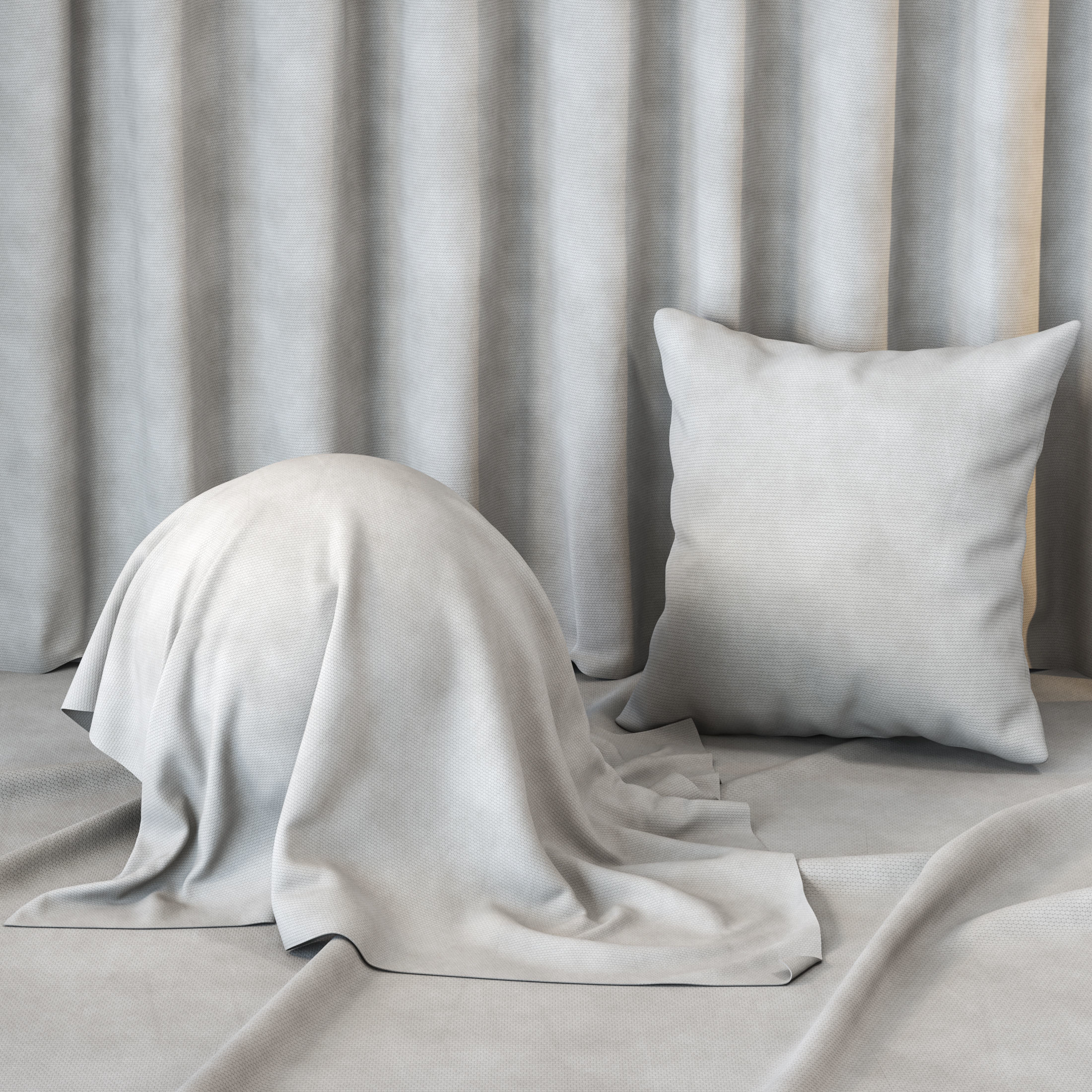 Natural Kaloa Cotton Linen Fabric Texture 4K PBR - 2 Color Texture ...