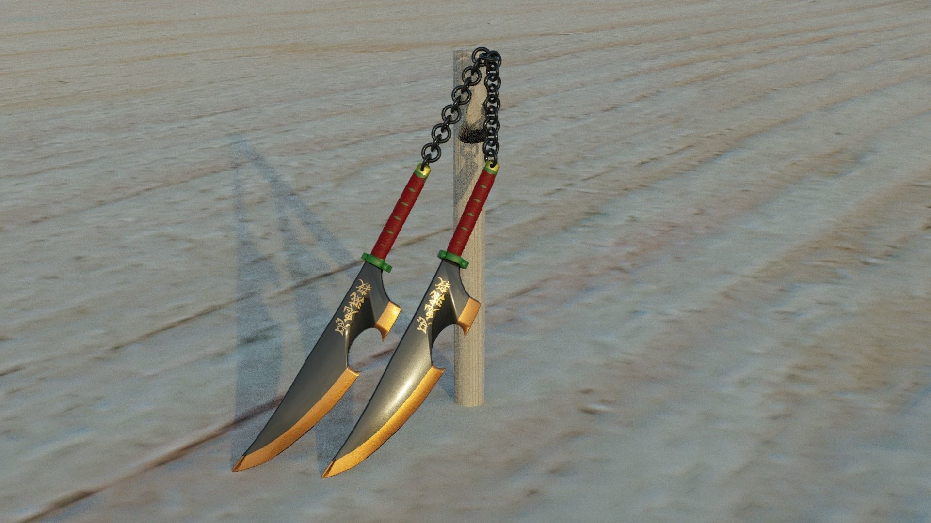 Uzui Tengen s weapon 3D model | CGTrader