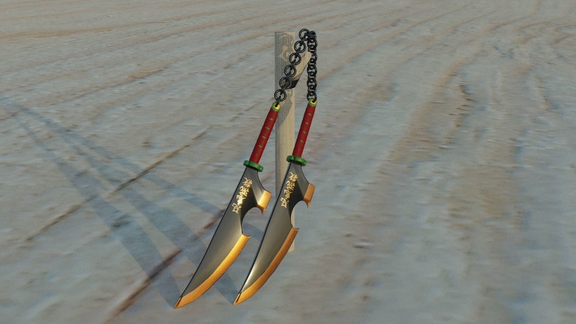 Uzui Tengen s weapon 3D model | CGTrader