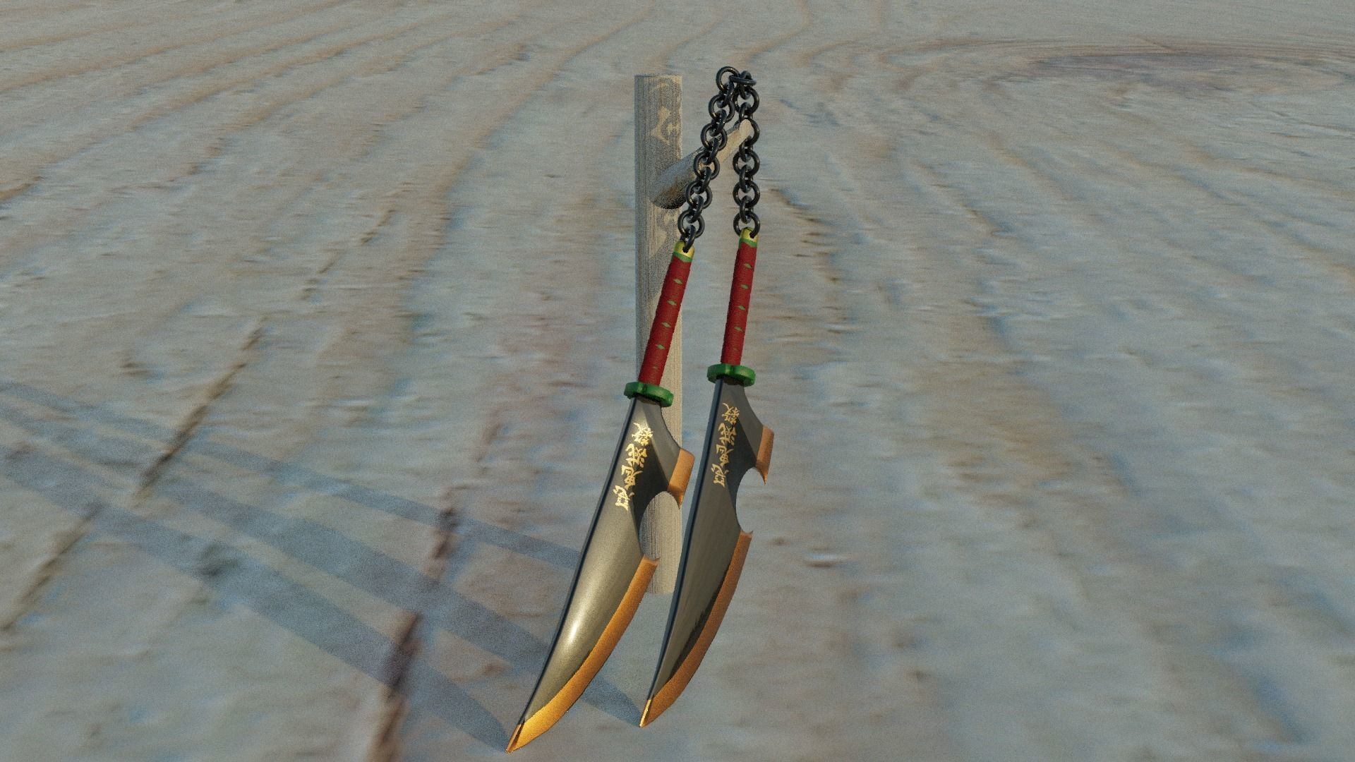 Uzui Tengen s weapon 3D model | CGTrader