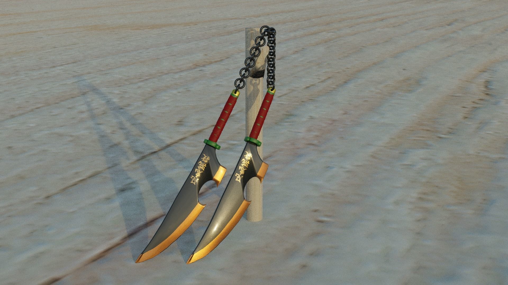 Uzui Tengen s weapon 3D model | CGTrader