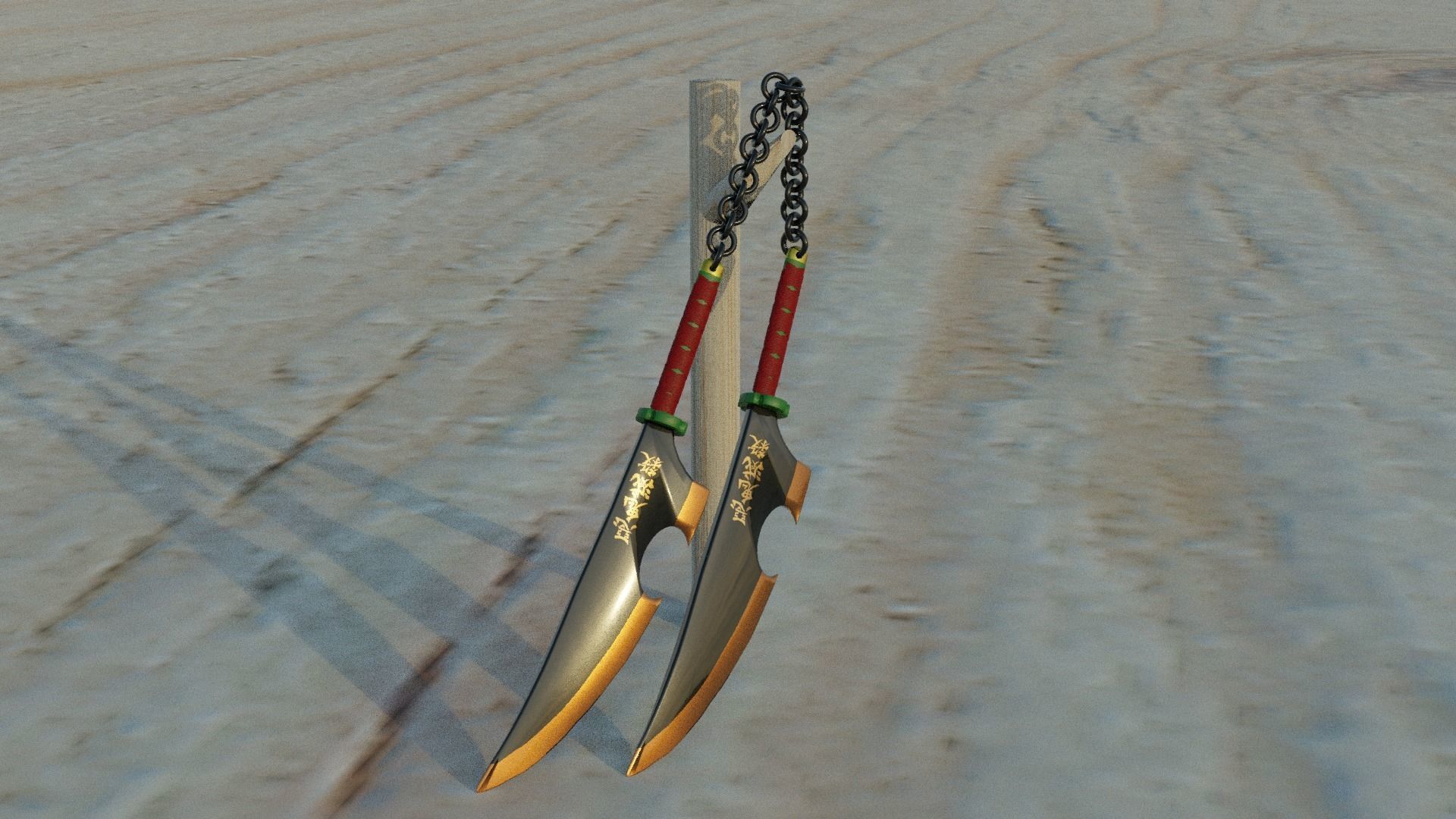 Uzui Tengen s weapon 3D model | CGTrader