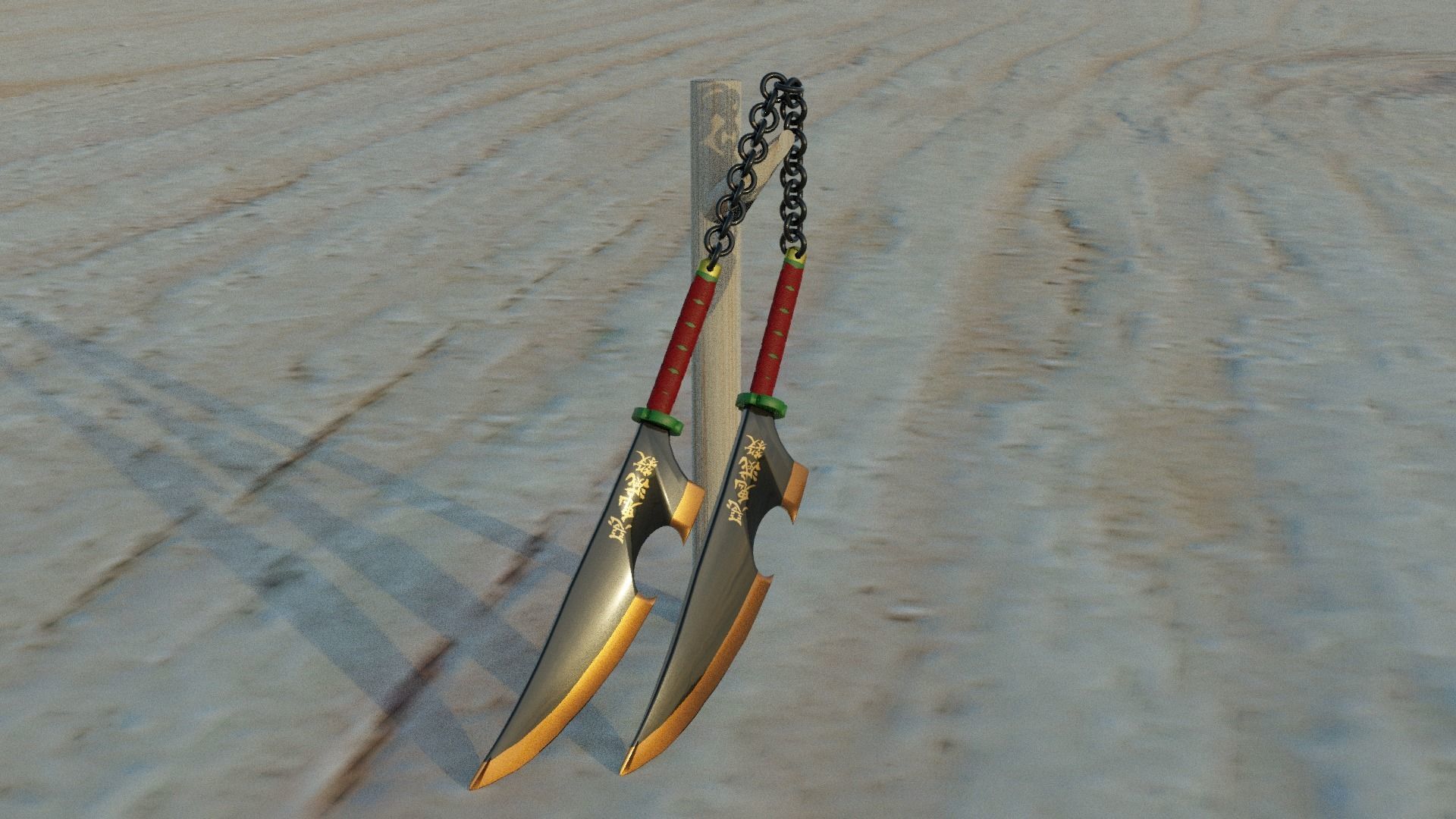 Uzui Tengen s weapon 3D model | CGTrader