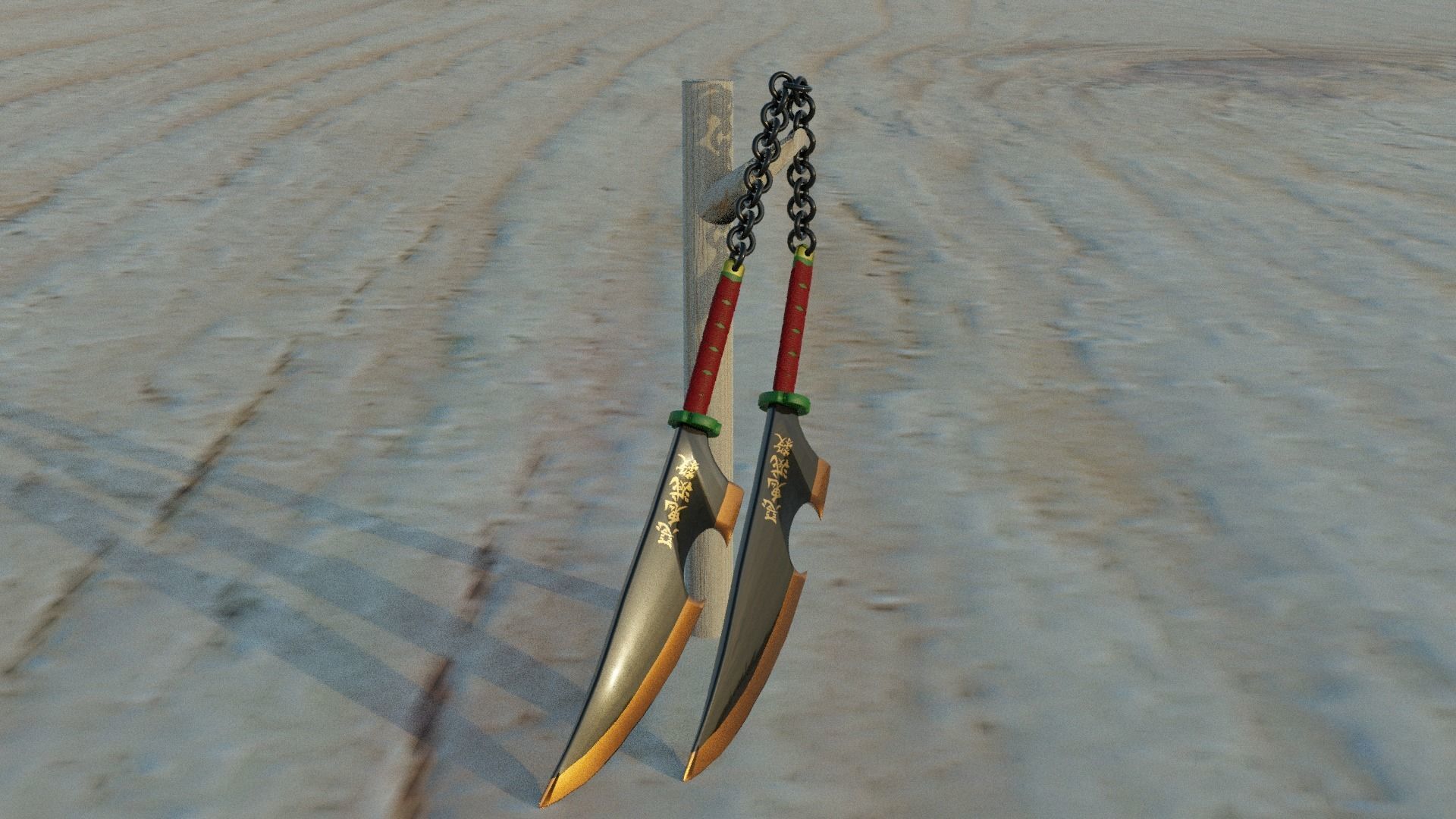 Uzui Tengen s weapon 3D model | CGTrader