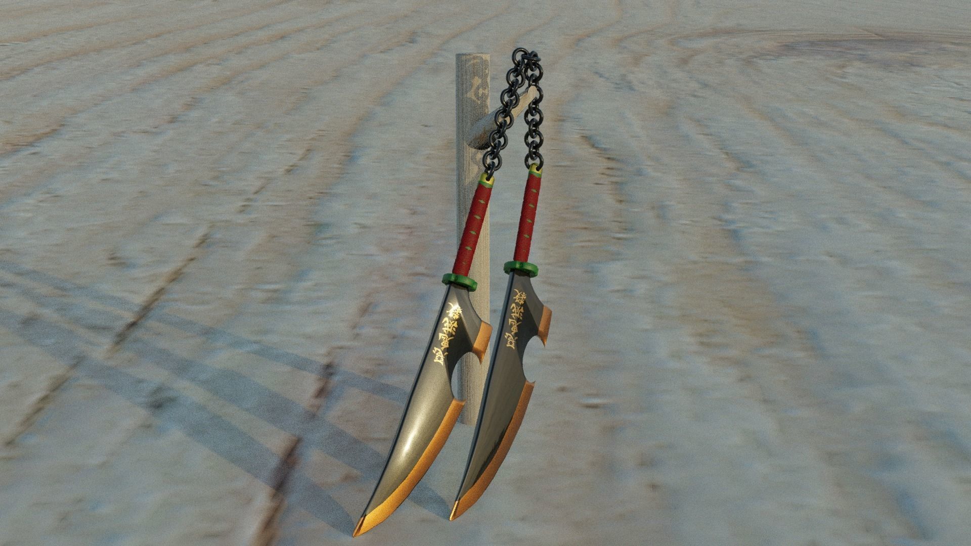 Uzui Tengen s weapon 3D model | CGTrader