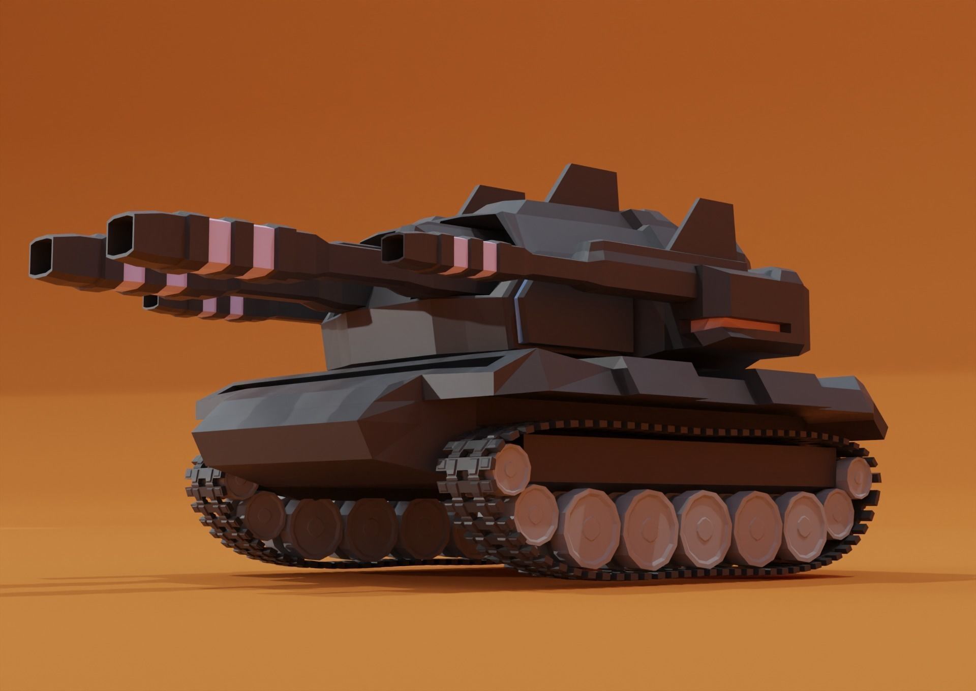 3D model low poly cyber tank VR / AR / low-poly | CGTrader