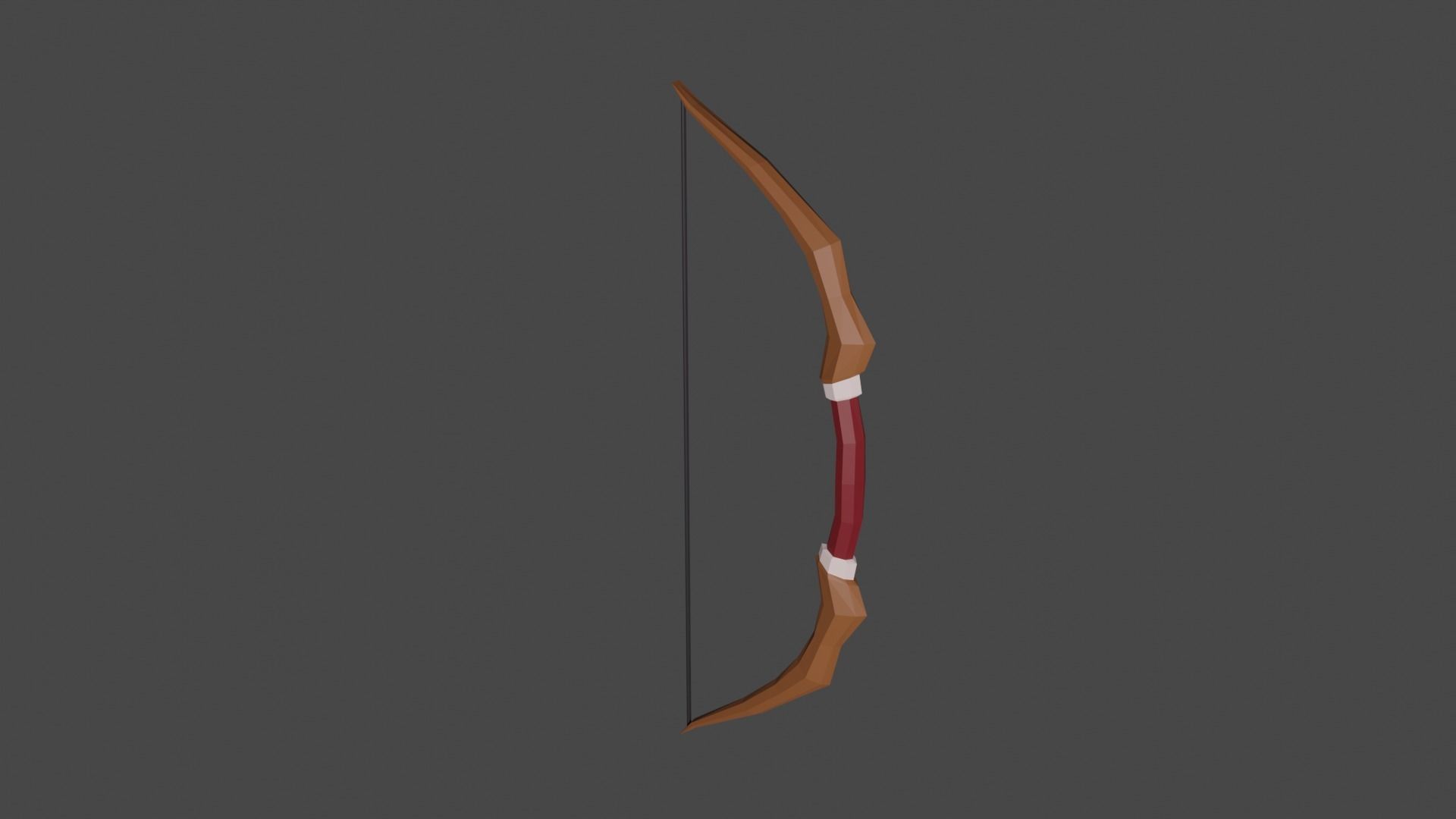 Low Poly Bow and arrow 3D model | CGTrader