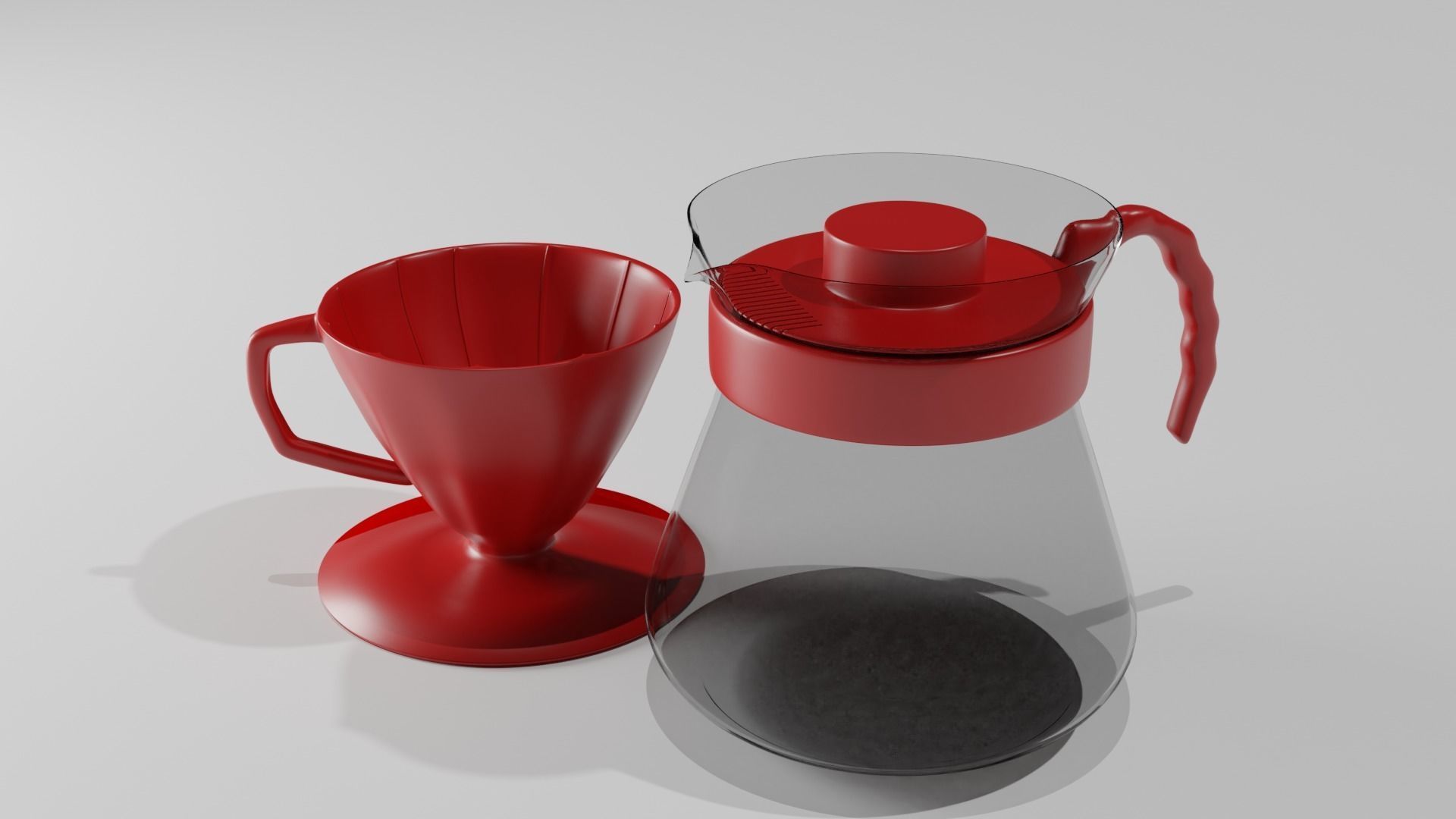 Coffe Collection coffee maker and cups free 3D model | CGTrader