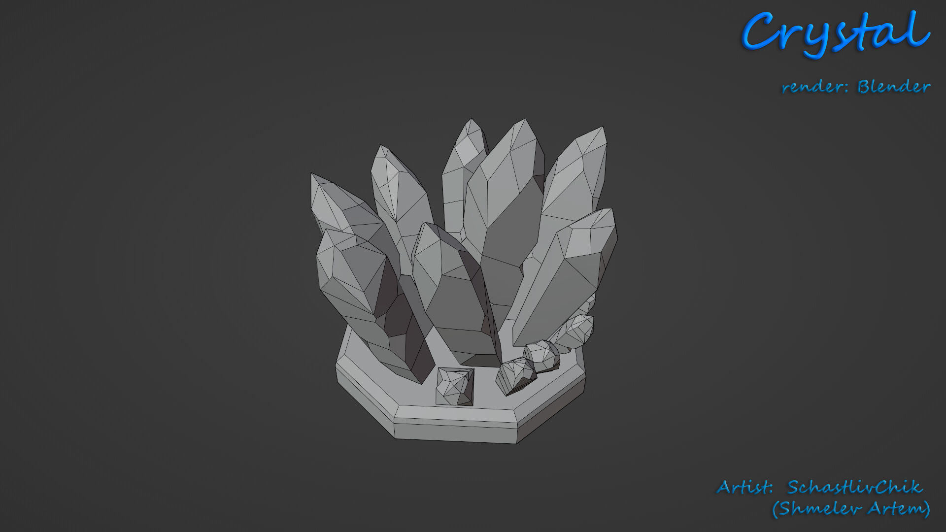 3D model Crystal Low-poly Sci-Fi VR / AR / low-poly | CGTrader