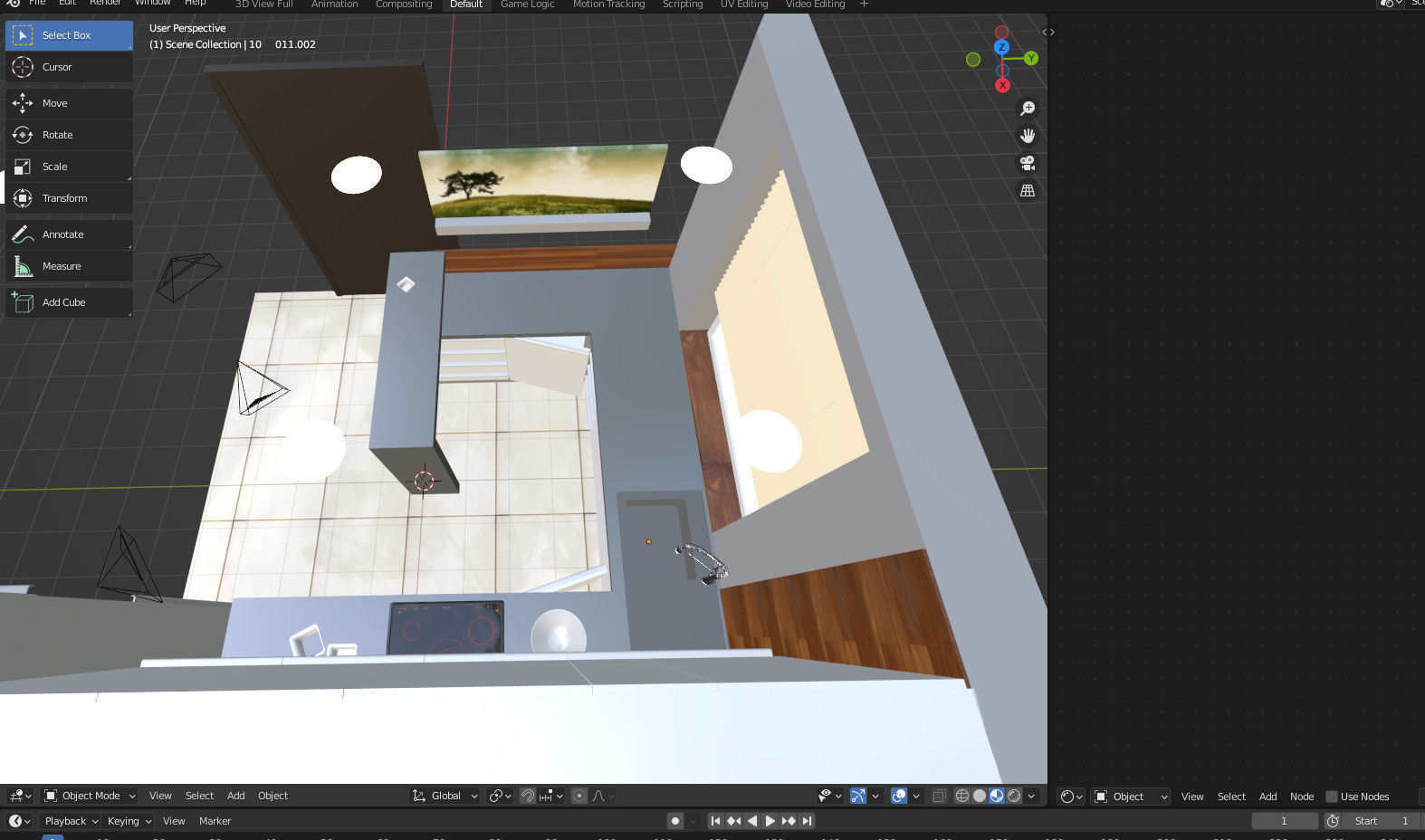 Induction hob in kitchen blender model with fbx 3D model | CGTrader