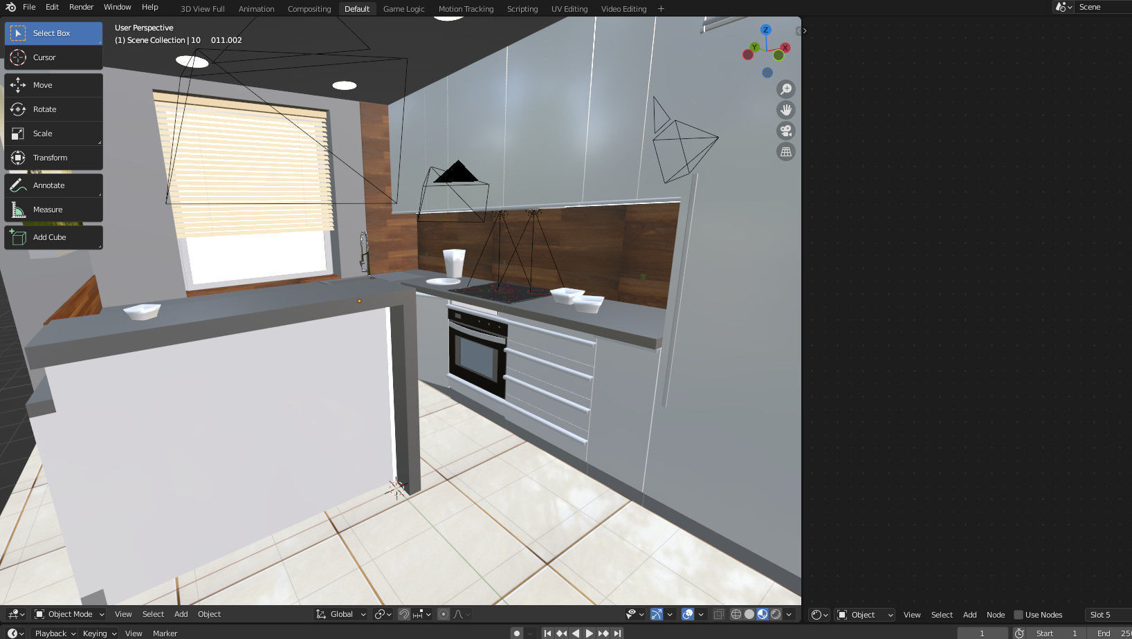 Induction hob in kitchen blender model with fbx 3D model | CGTrader