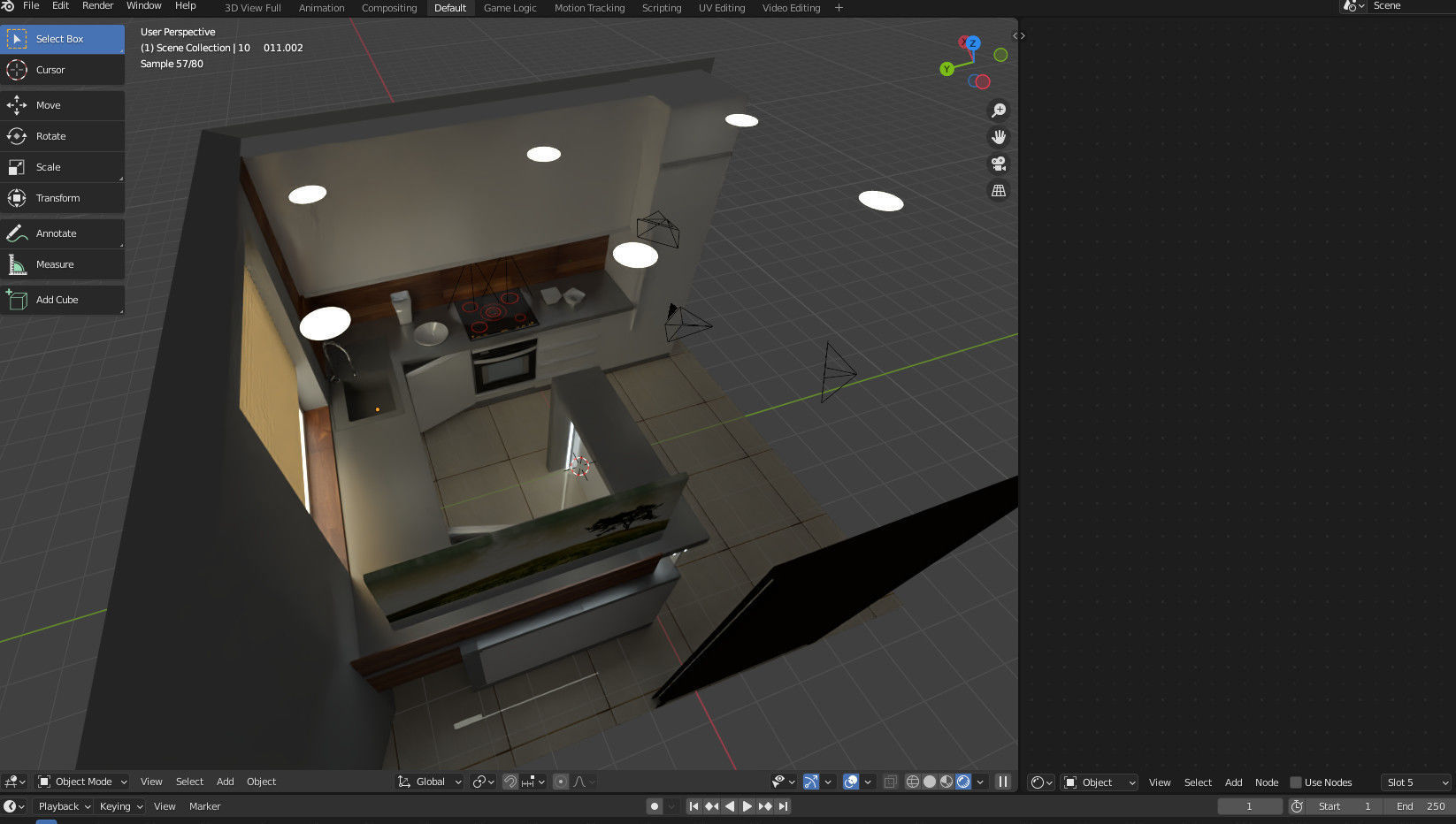 Induction hob in kitchen blender model with fbx 3D model | CGTrader