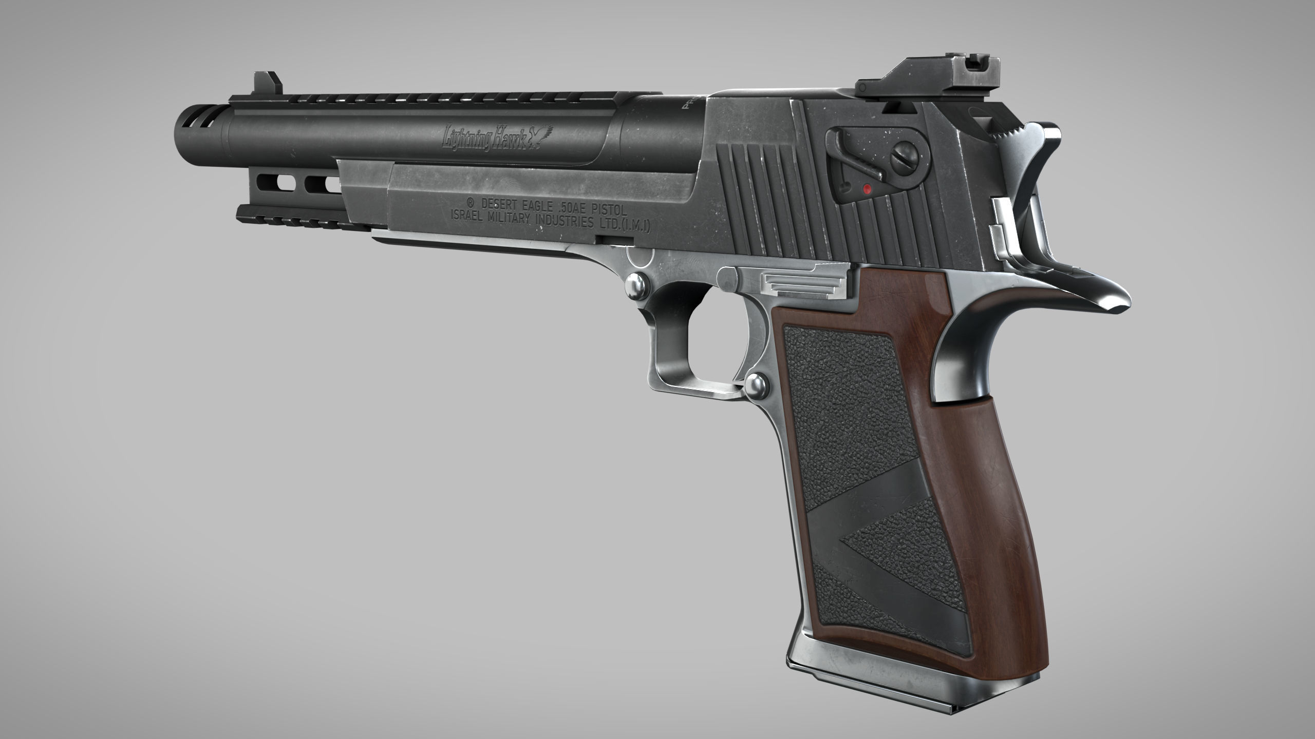 3D model Desert Eagle Lighting Hawk VR / AR / low-poly | CGTrader