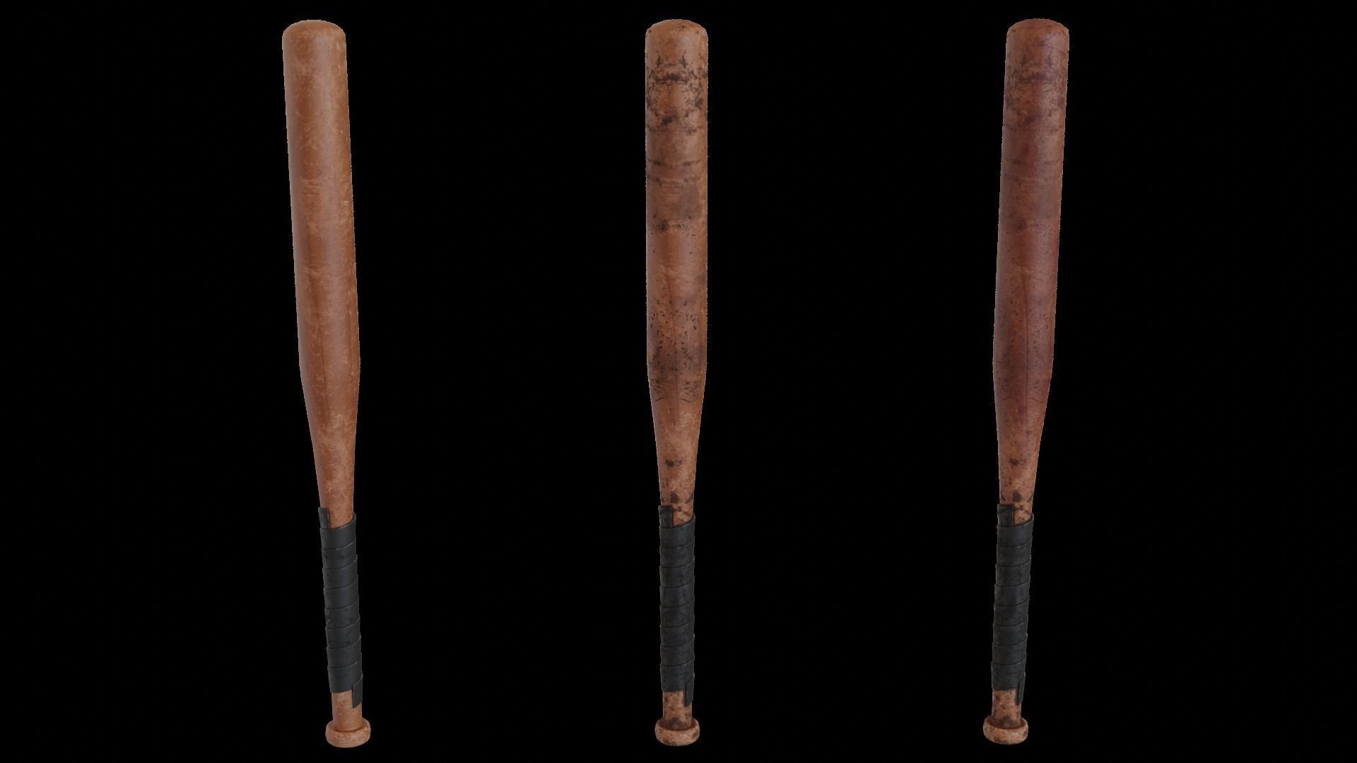 3D model Wooden baseball bat collection VR / AR / low-poly | CGTrader