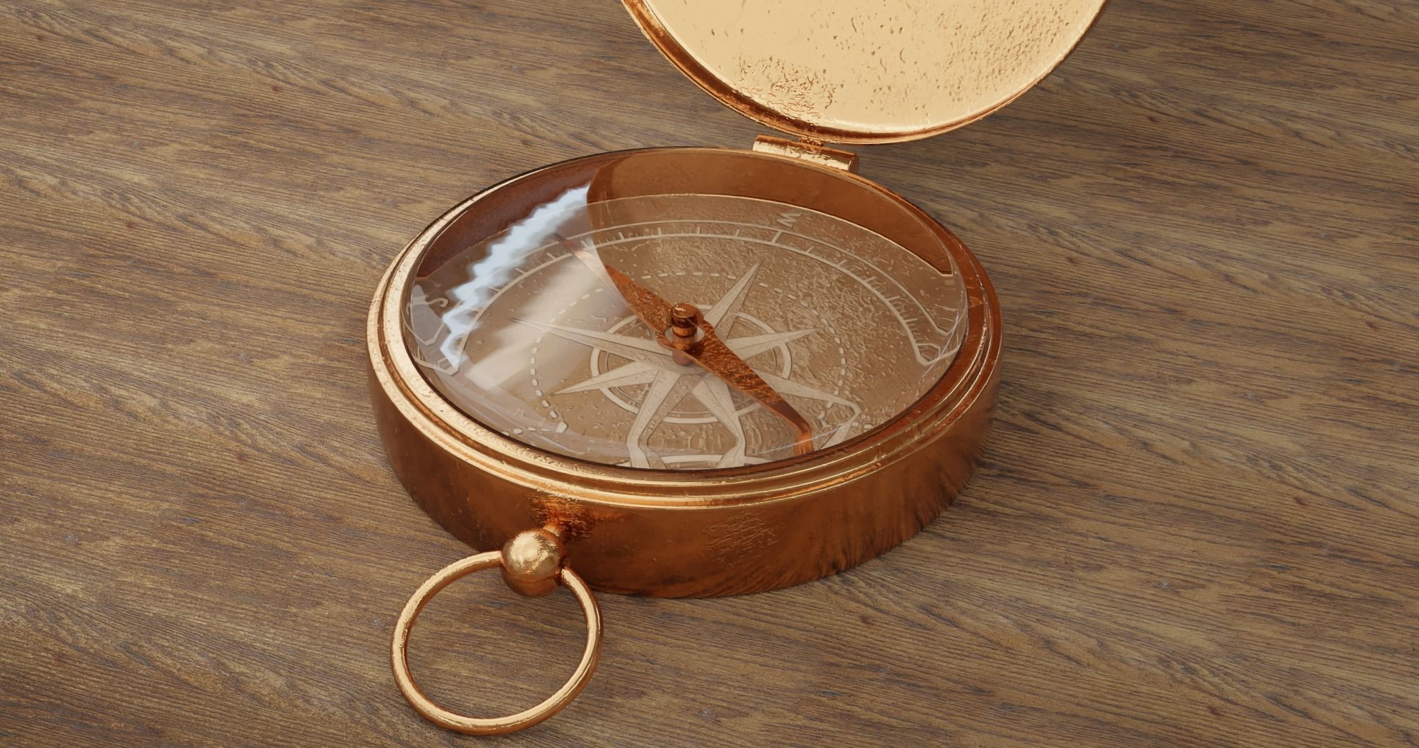 Vintage Old Antique High-poly Compass 3d Model and texture 3D model ...