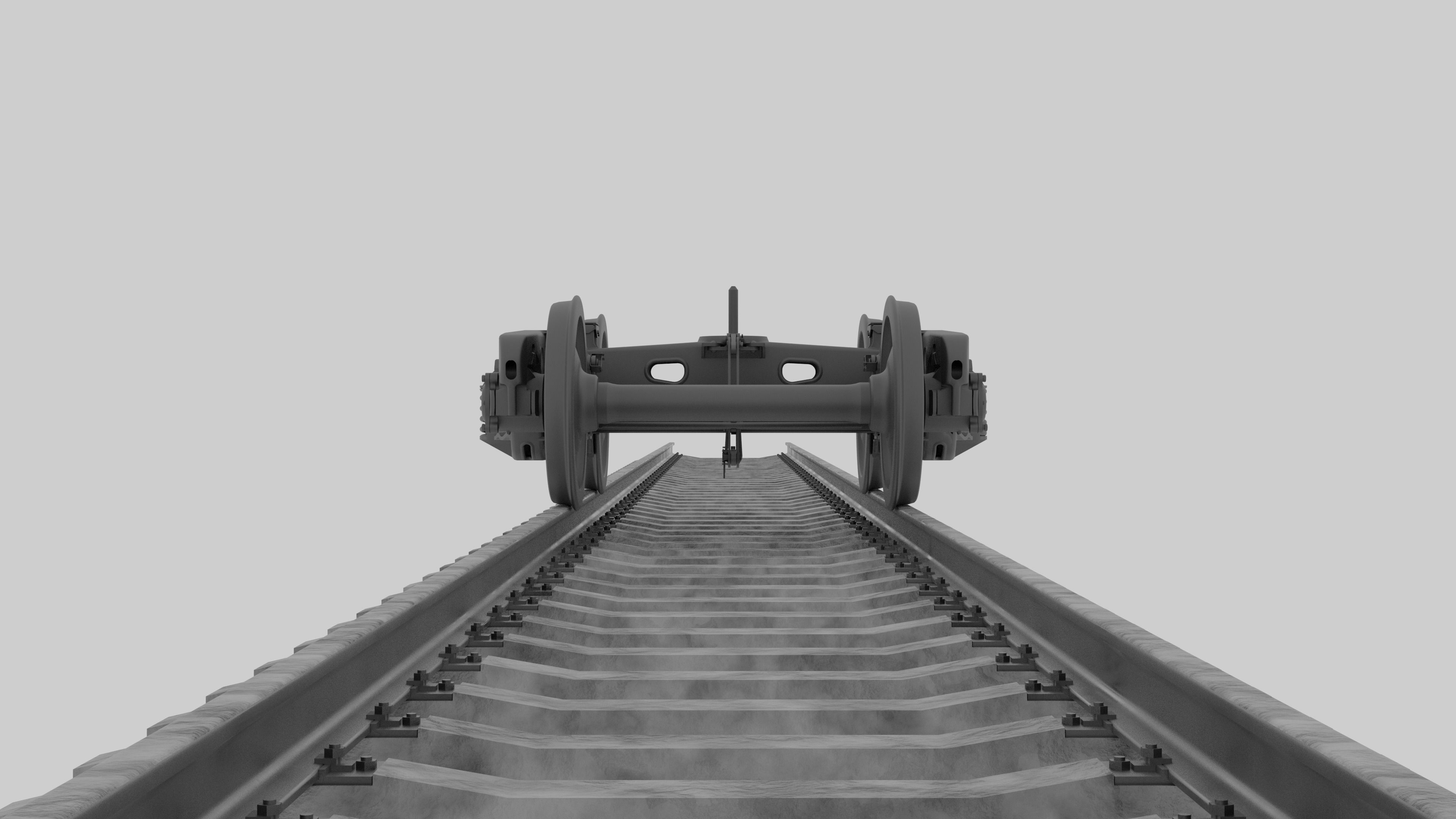 Train wheel undercarriage 3D model | CGTrader