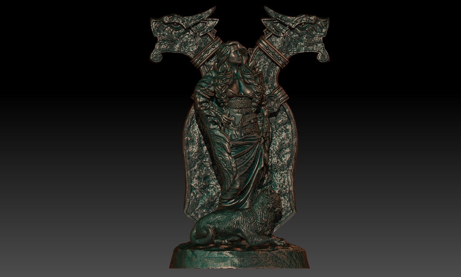 Freya statuette 3D model 3D printable | CGTrader