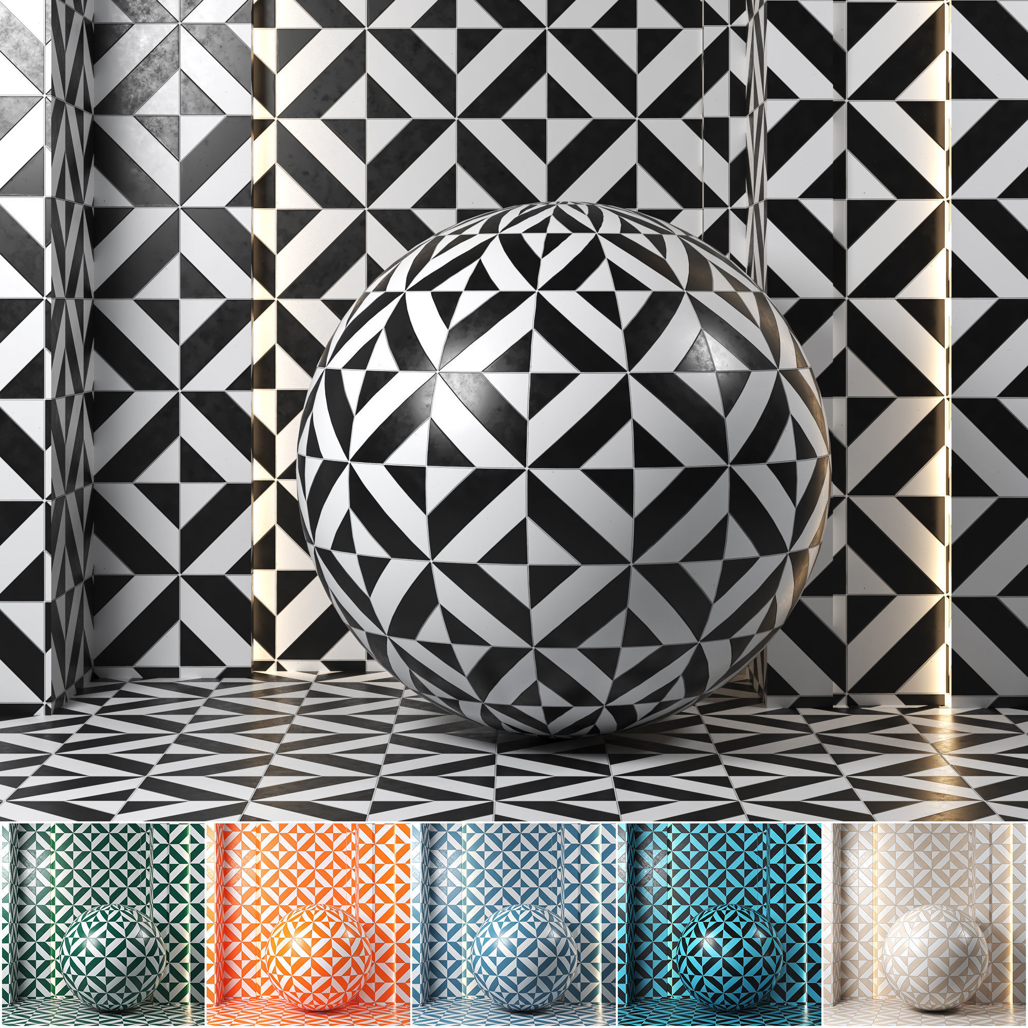 4k 6color Ceramic tile Texture set 04-Seamless Texture | CGTrader