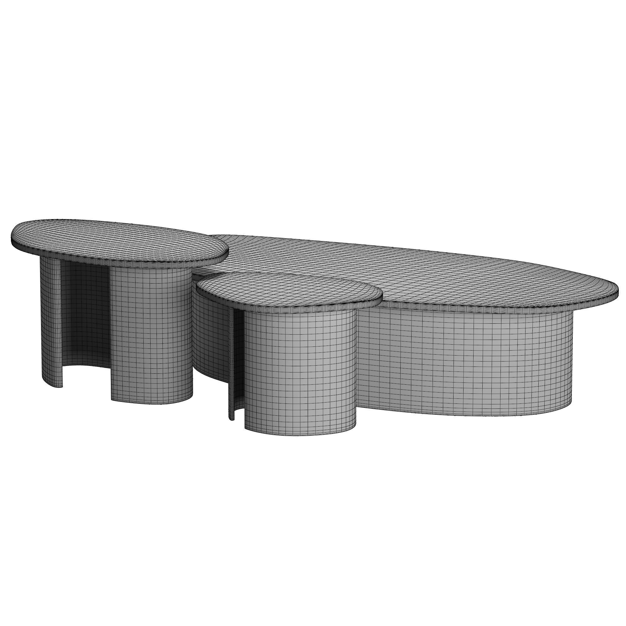 PEBBLE TABLES 3D model | CGTrader