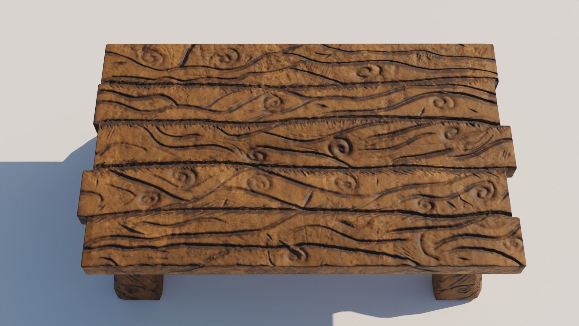 3D model Cartoon Stylized Wooden Desk VR / AR / low-poly | CGTrader