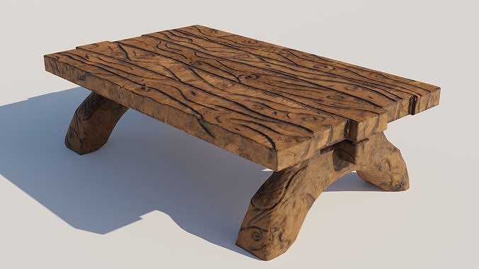 3D model Cartoon Stylized Wooden Desk VR / AR / low-poly | CGTrader