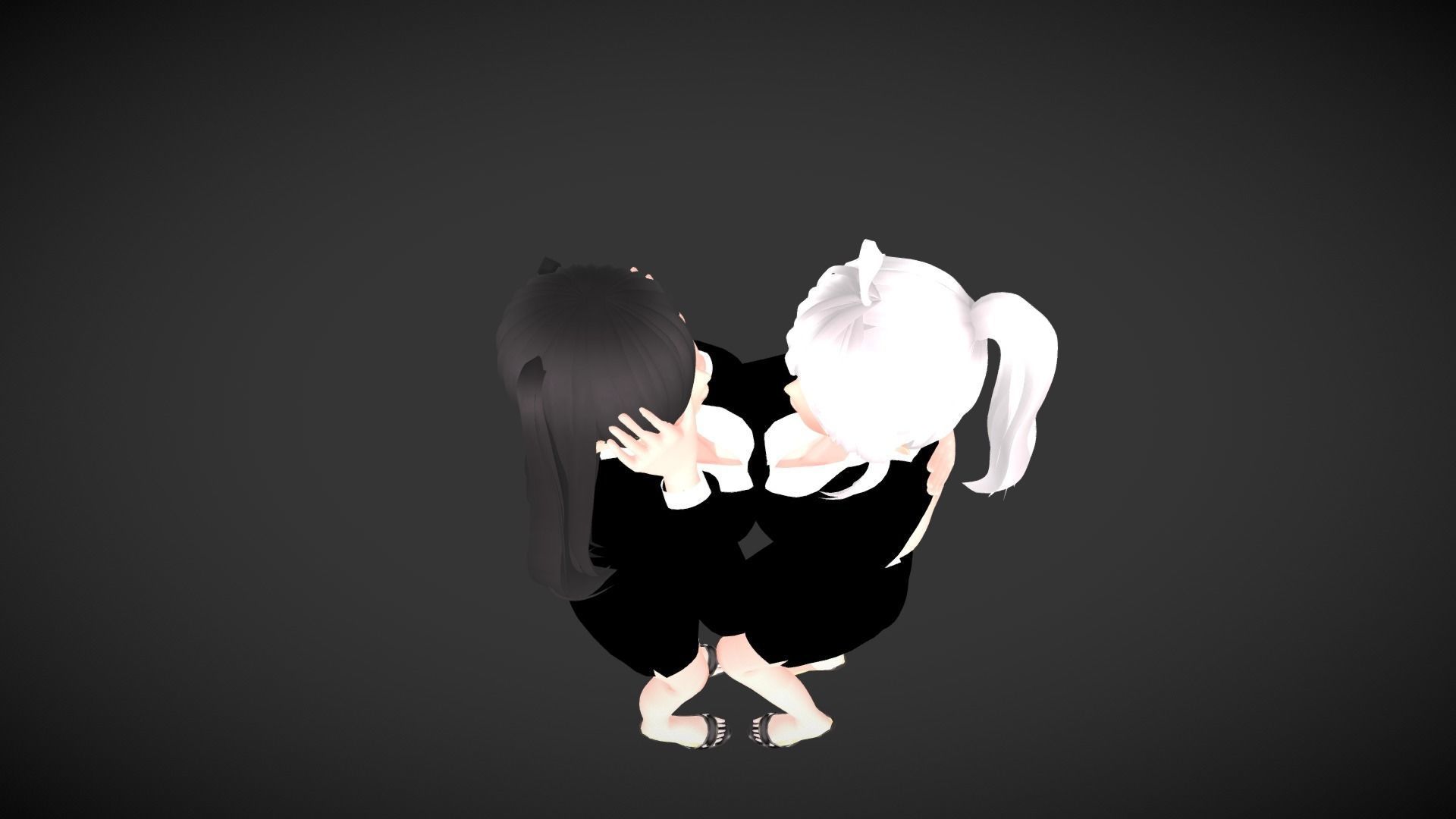 Twin sisters free 3D model rigged | CGTrader