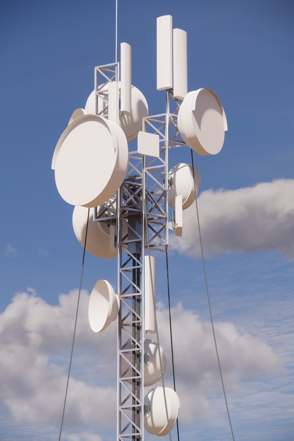 Sci-fi telecom Tower 3D model | CGTrader