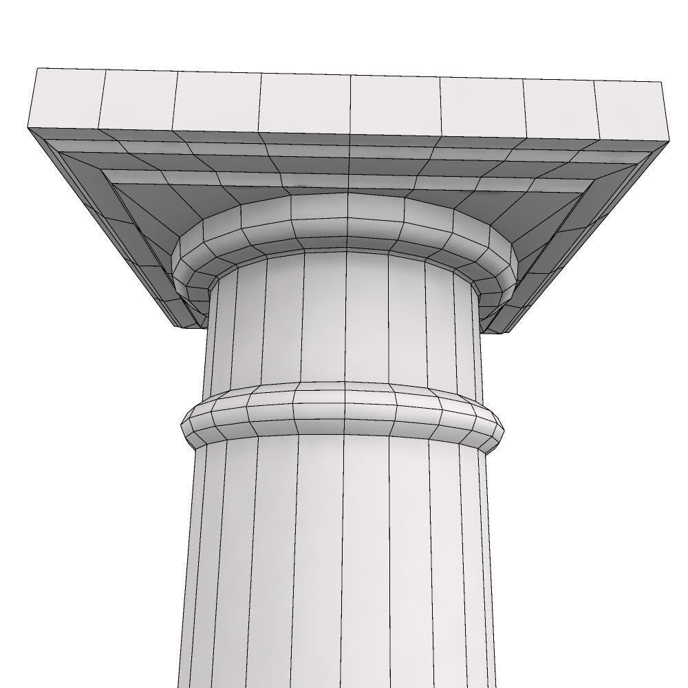 3D model Tuscan Column lowpoly 3d model VR / AR / low-poly | CGTrader