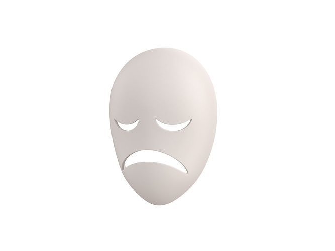 Prop059 Sad Mask 3D model | CGTrader