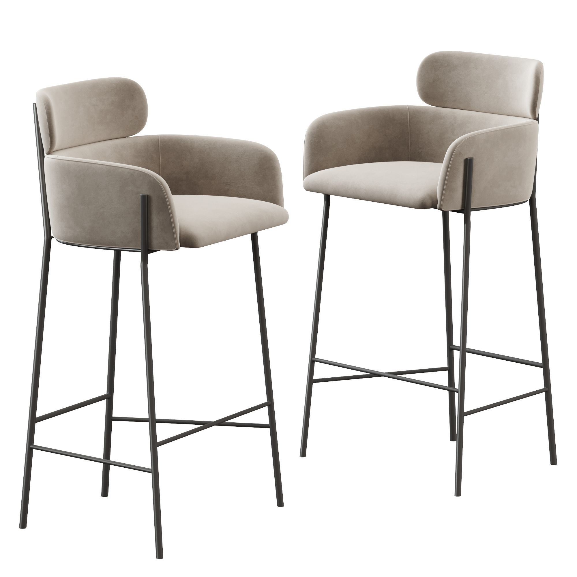 CB2 Azalea mink bar stool 3D model | CGTrader