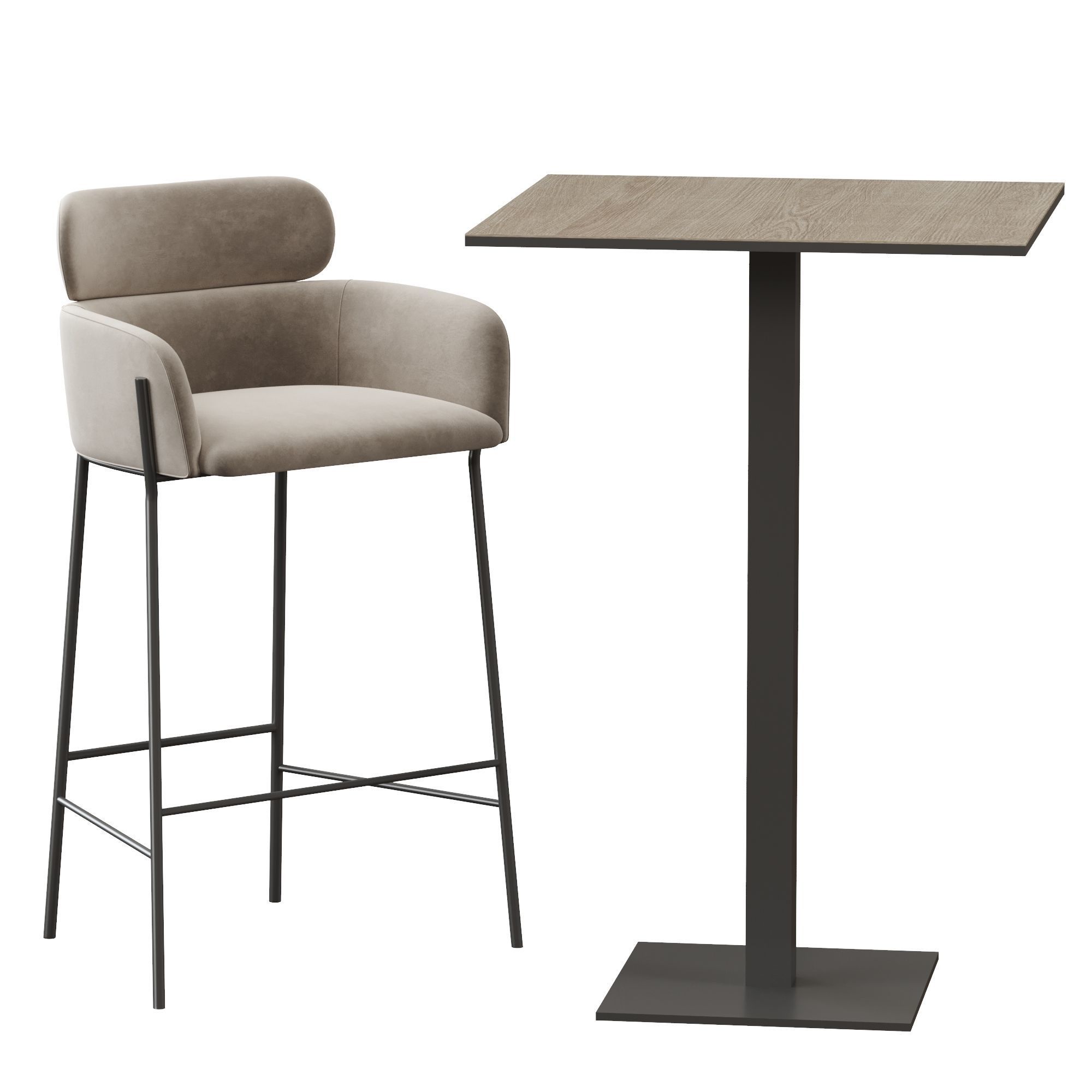 CB2 Azalea mink and Bar Table Dado S70 3D model | CGTrader