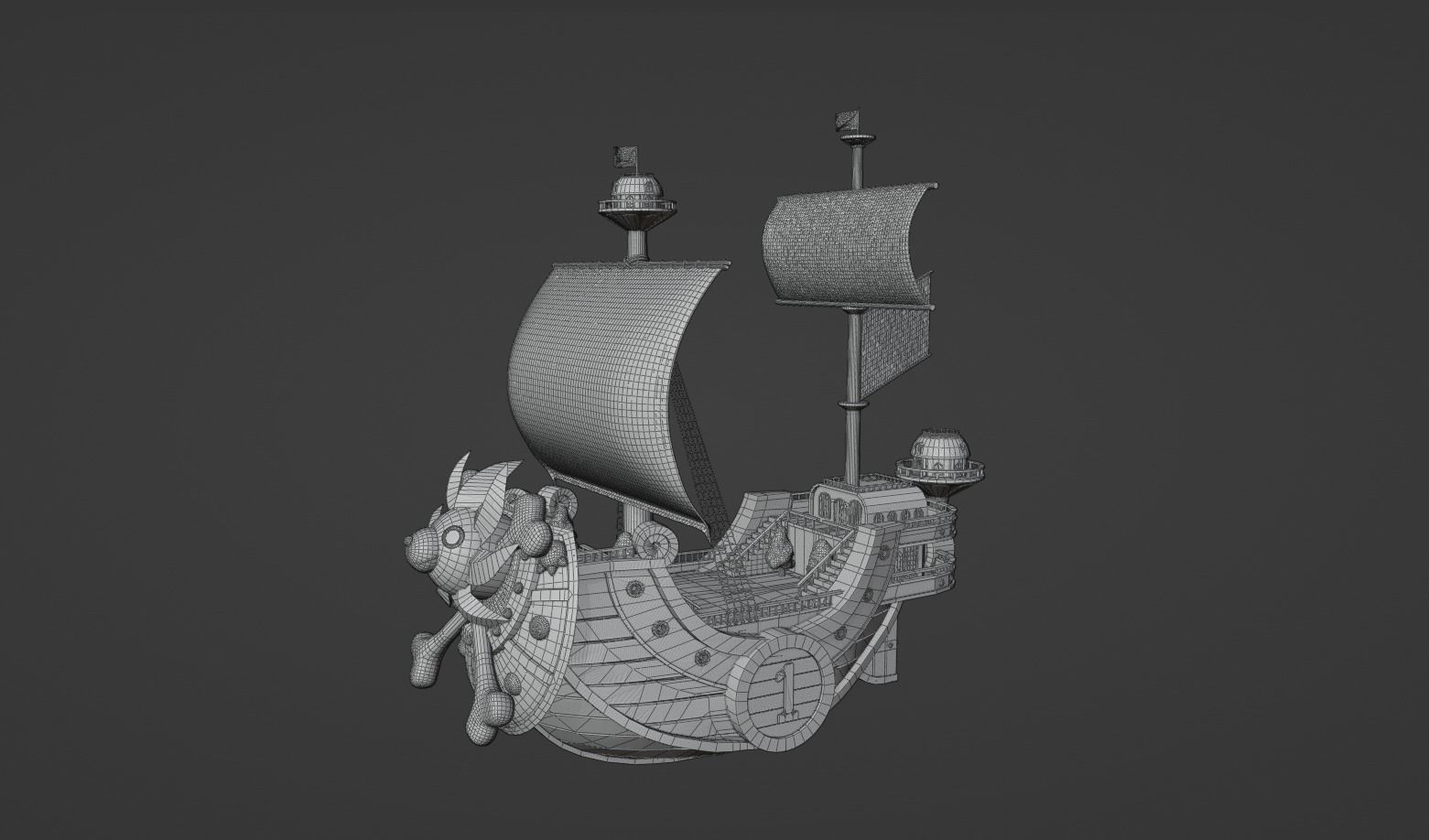 3D model Sunny One piece ship VR / AR / low-poly | CGTrader