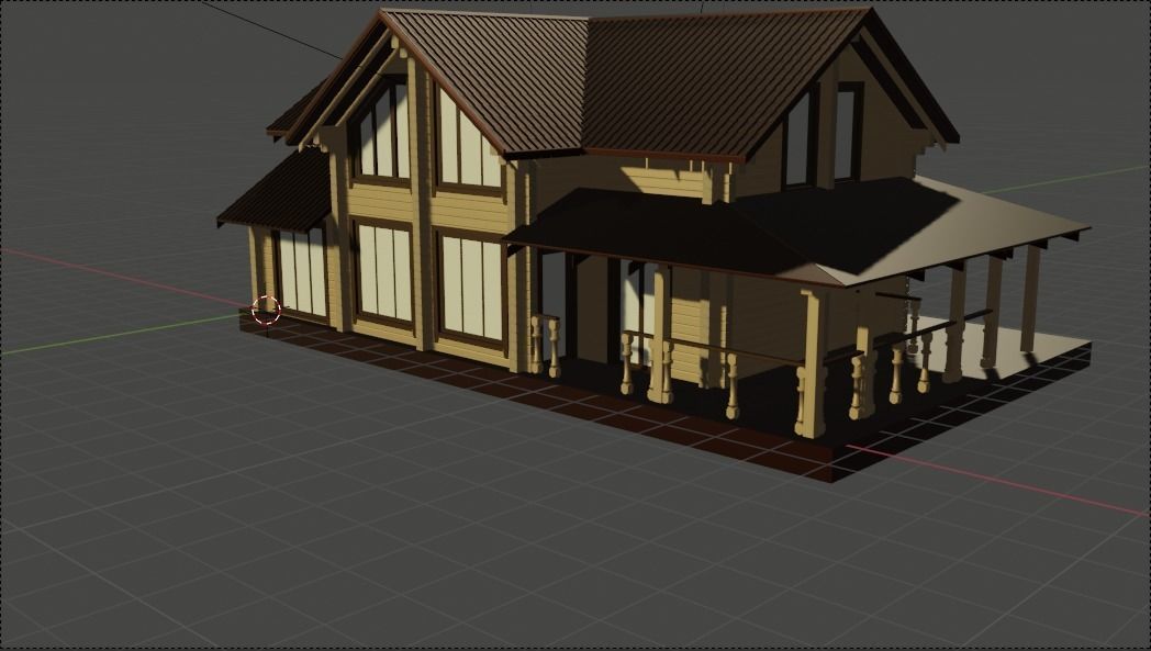 3D model of a house made of timber 3D model | CGTrader